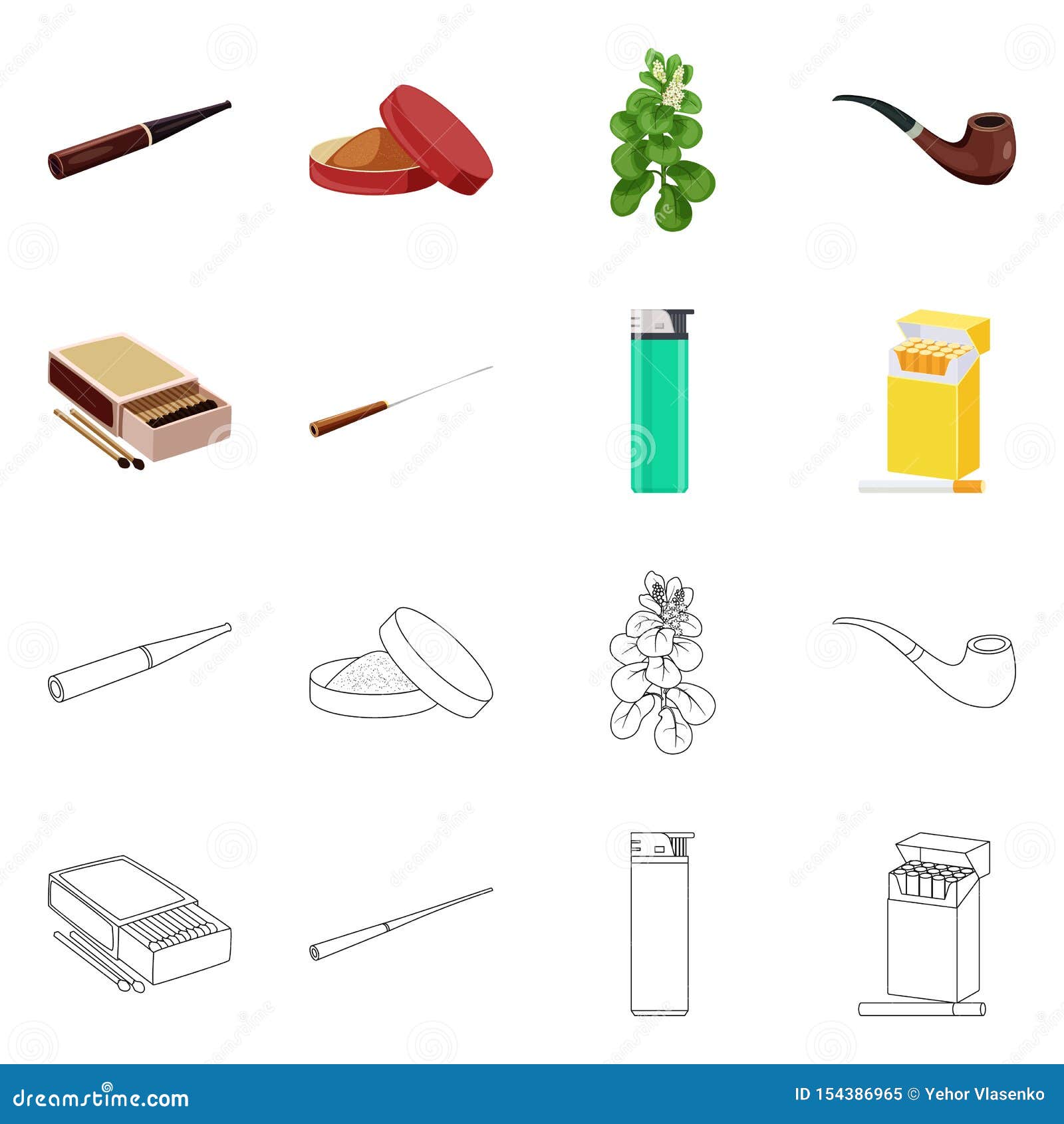 Isolated Object of Refuse and Stop Symbol. Set of Refuse and Habit ...