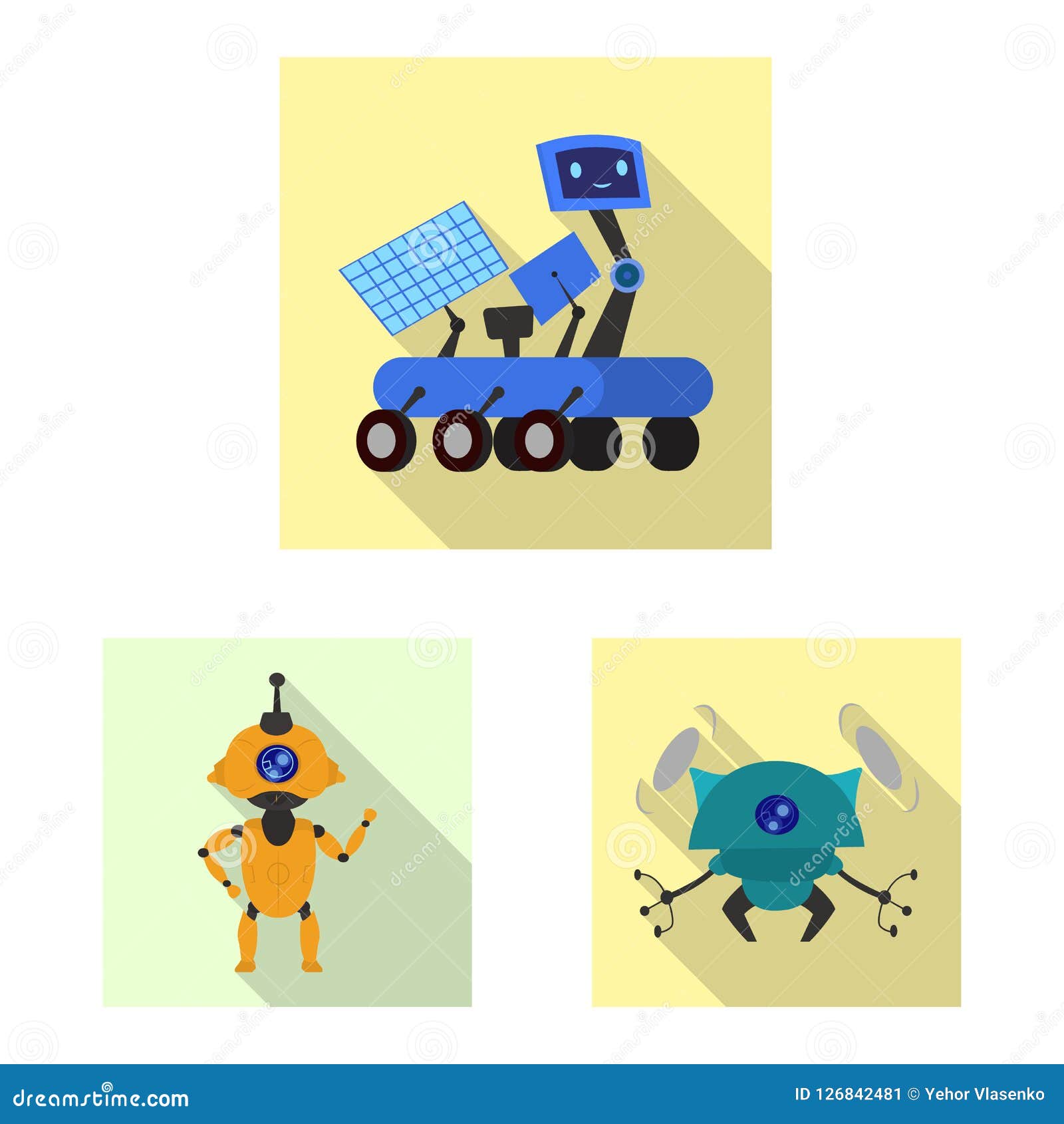 Vector Illustration Of Robot And Factory Symbol Collection Of Robot