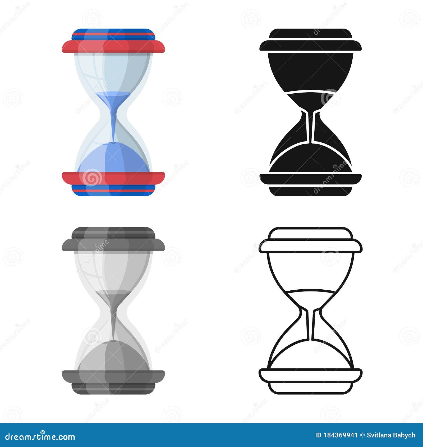 Isolated Object of Sandglass and Flow Symbol. Graphic of Sandglass and ...