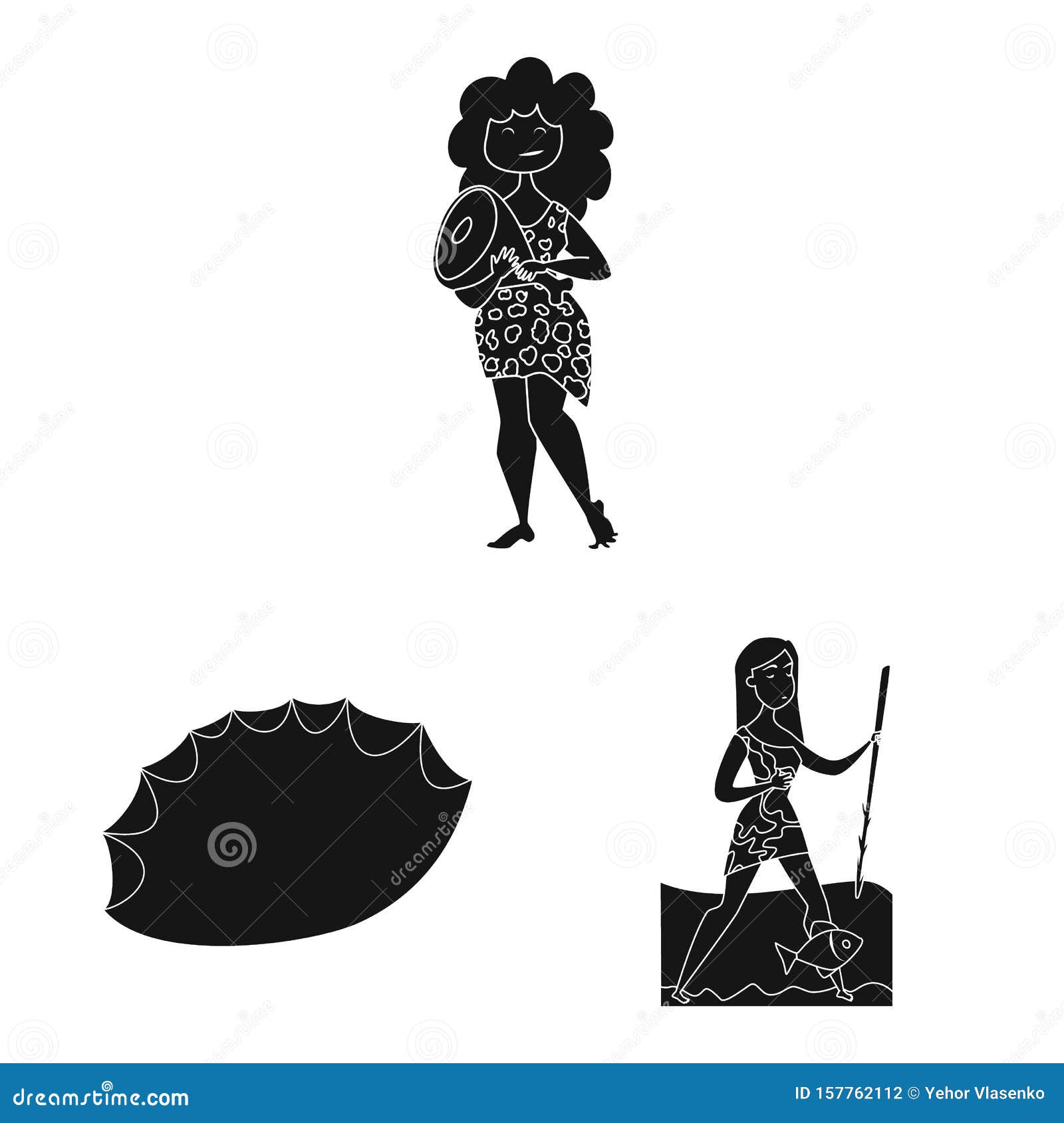 Isolated Object of Sapiens and Development Logo. Set of Sapiens and Age ...