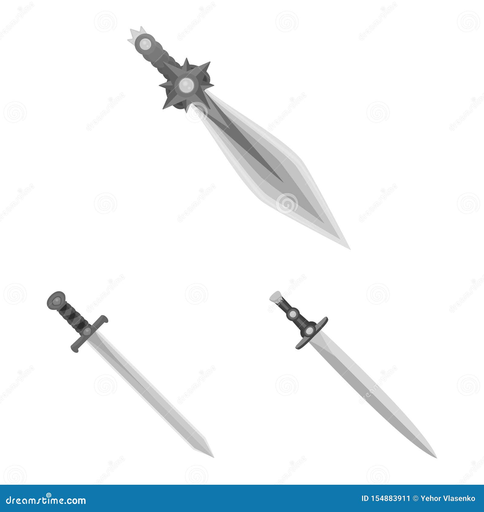 Isolated Object of Sharp and Blade Icon. Set of Sharp and Dagger Stock ...