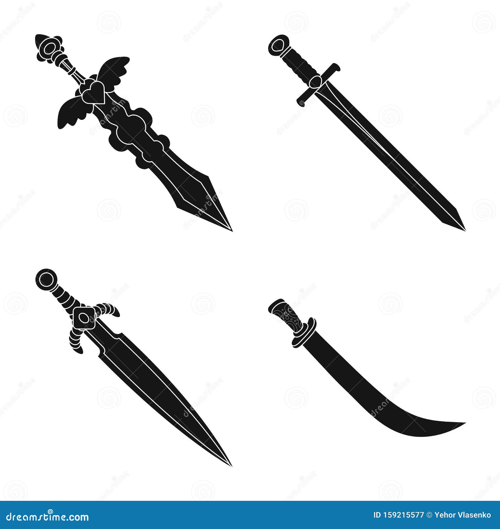 Isolated Object of Sharp and Blade Logo. Collection of Sharp and Dagger ...