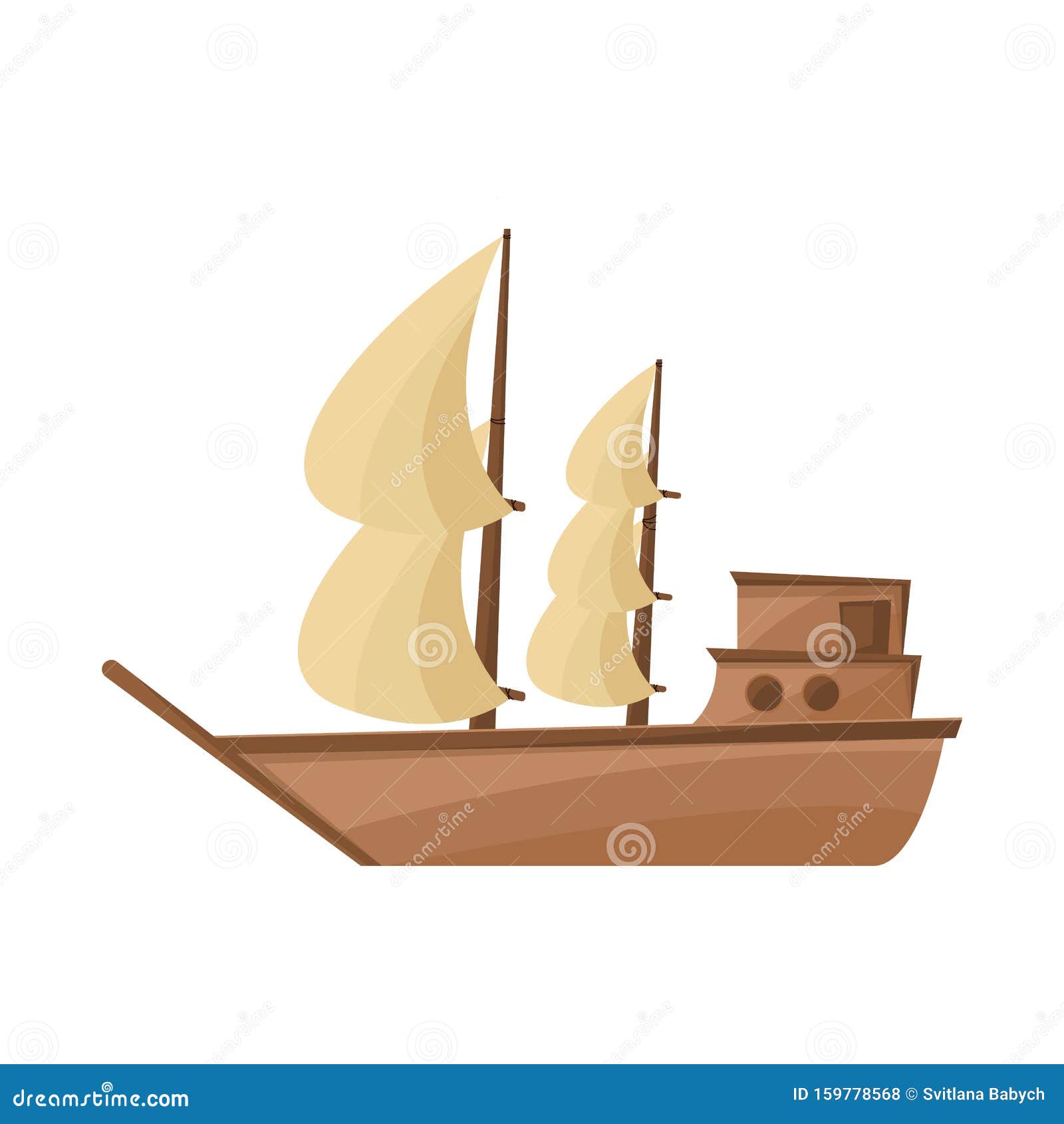 Isolated Object of Ship and Old Icon. Web Element of Ship and Boat ...
