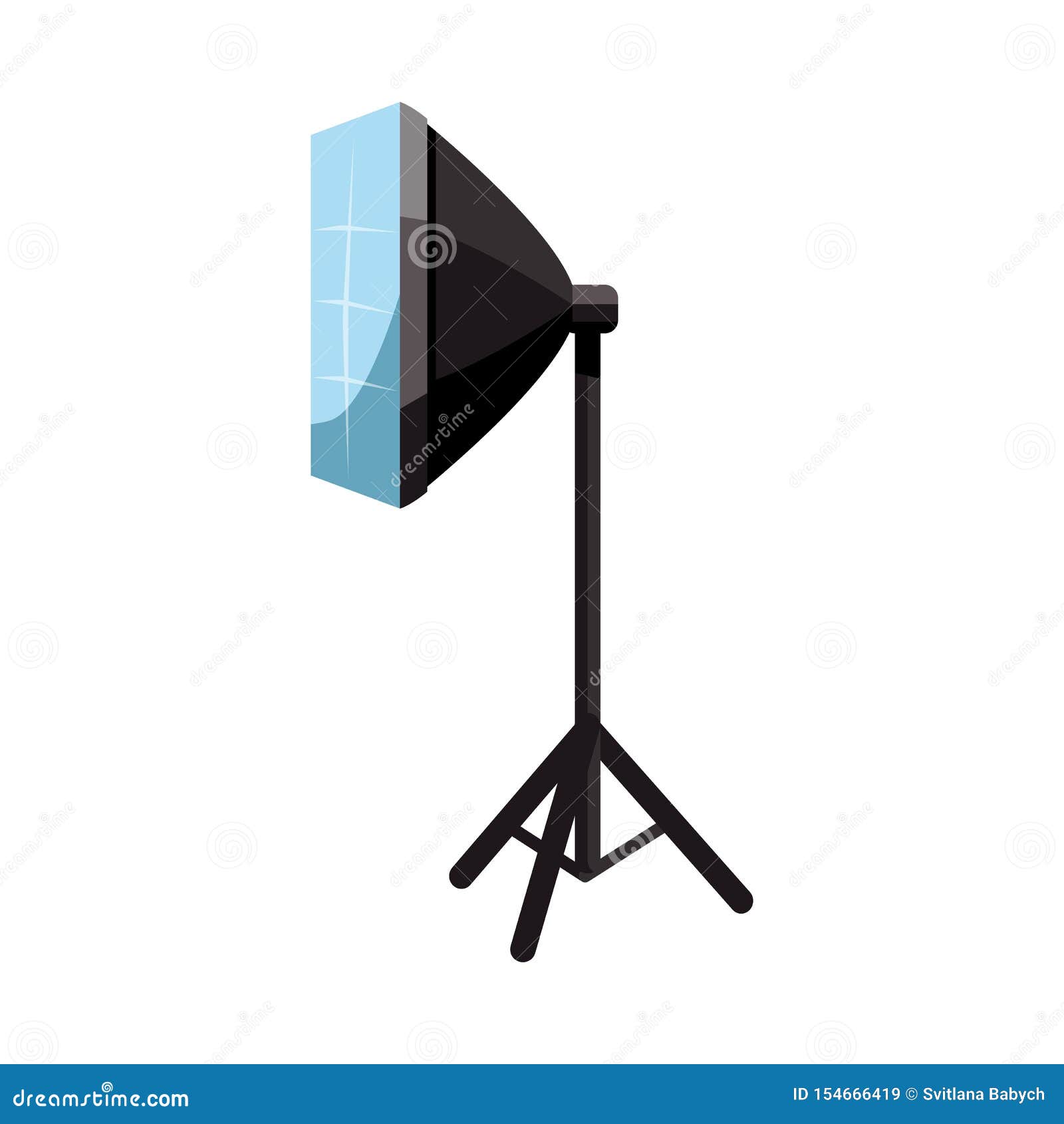 Isolated Object of Softbox and Spotlight Symbol. Collection of Softbox ...