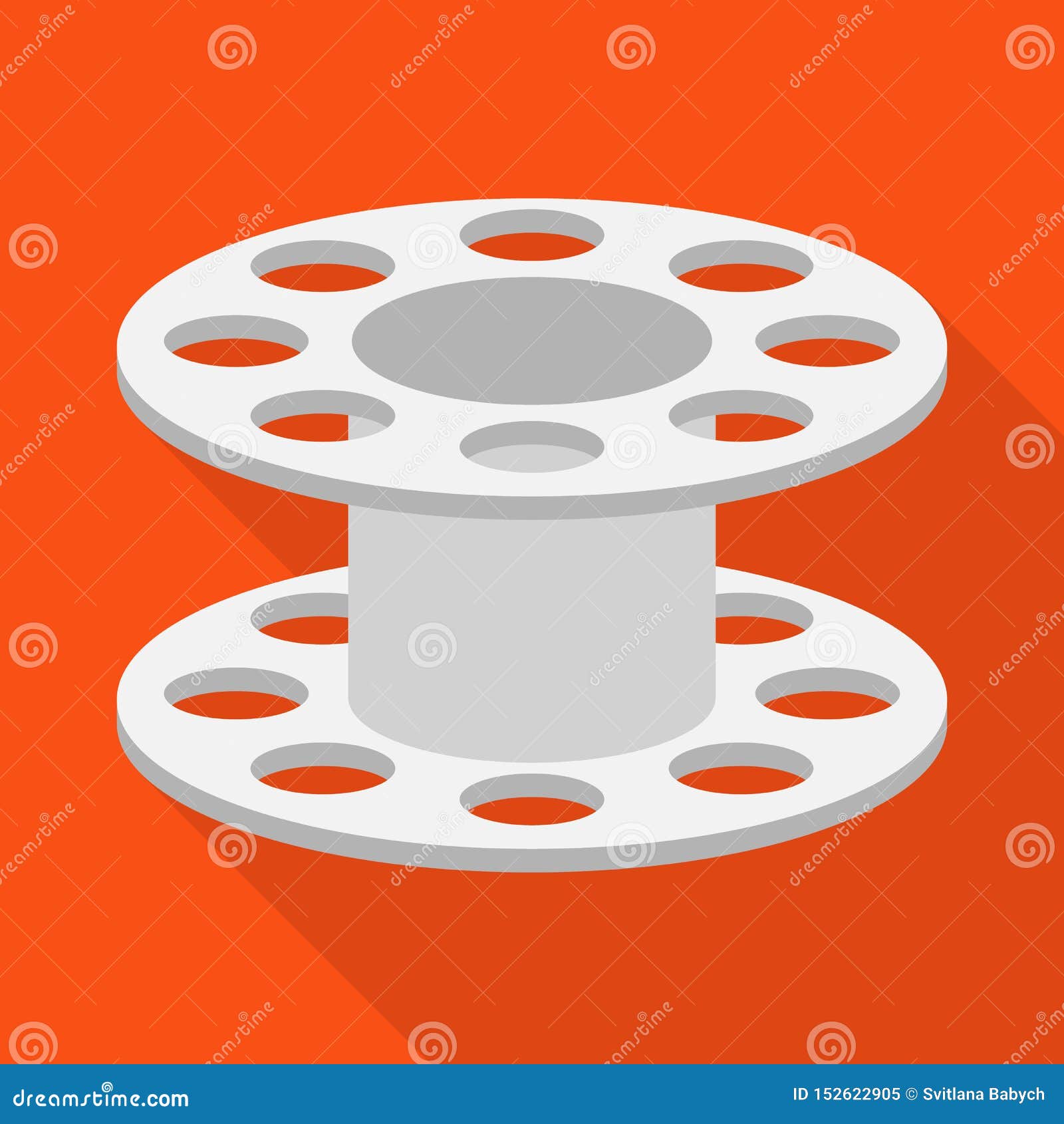 Isolated Object of Spool and Bobbin Symbol. Set of Spool and Reel ...