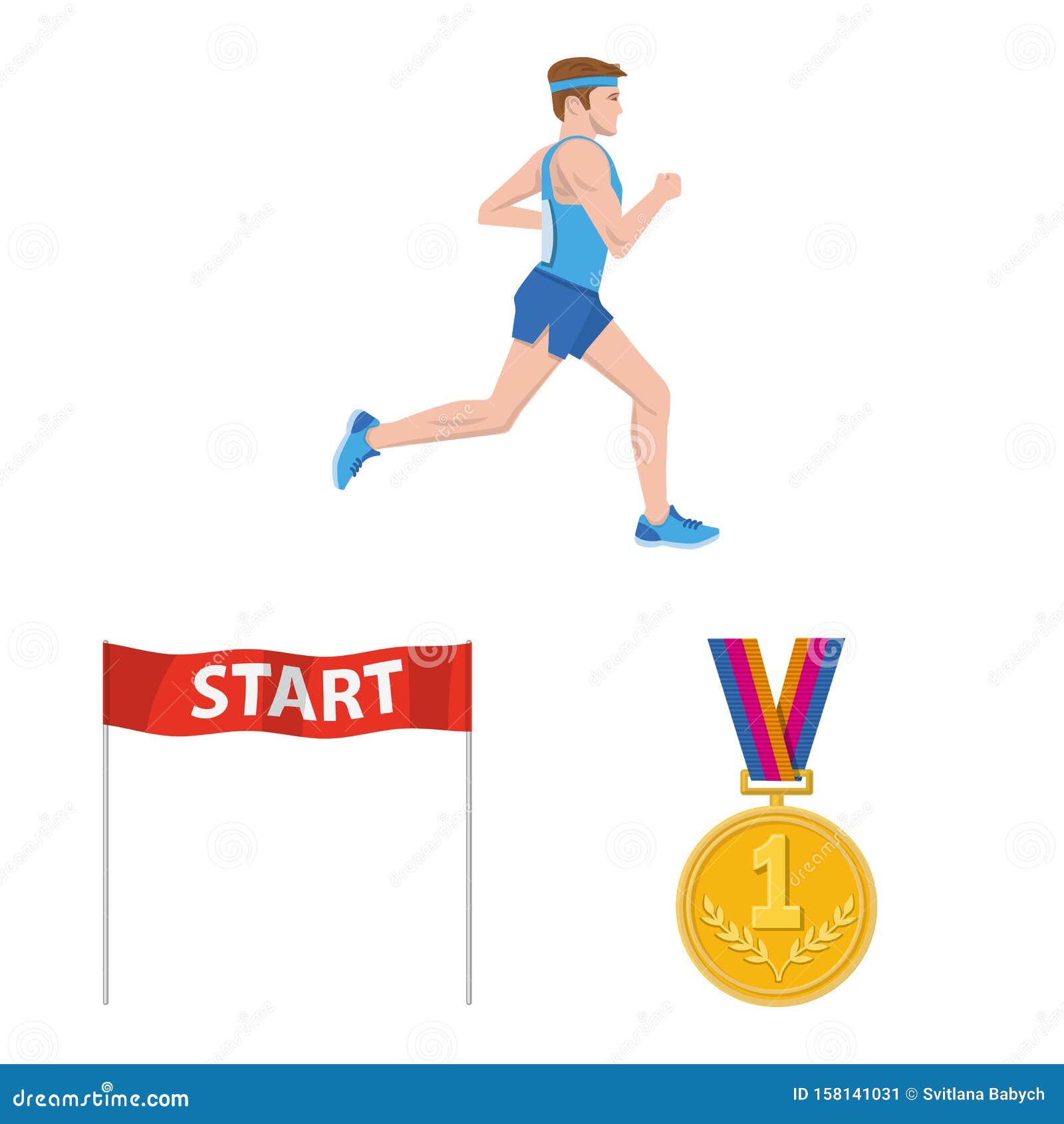 Isolated Object of Step and Sprint Icon. Set of Step and Sprinter Stock ...