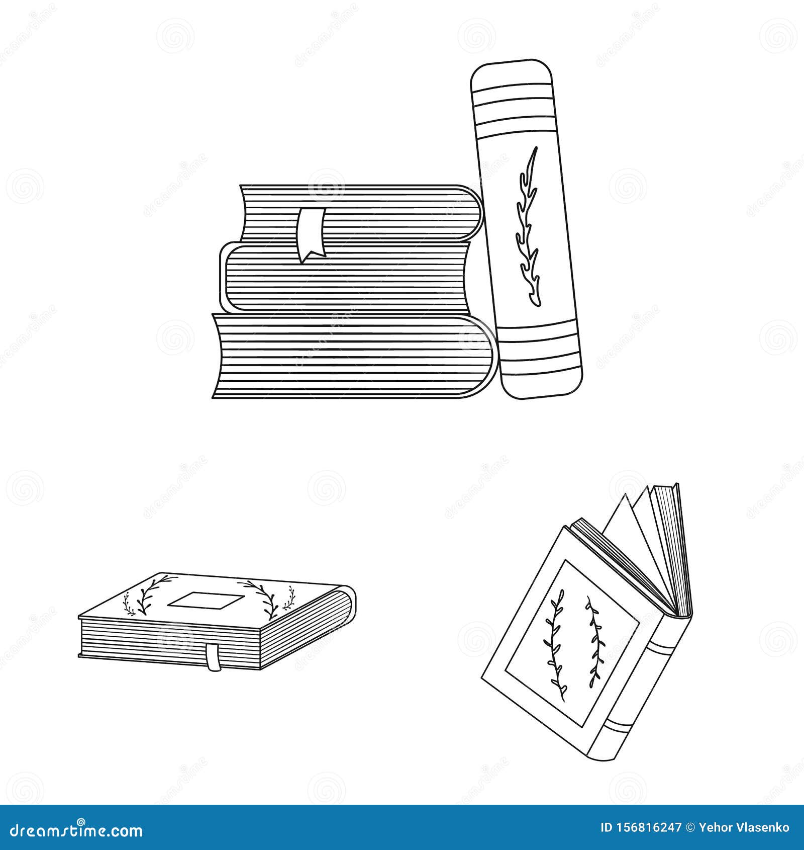 Isolated Object of Study and Literature Icon. Set of Study and Source ...