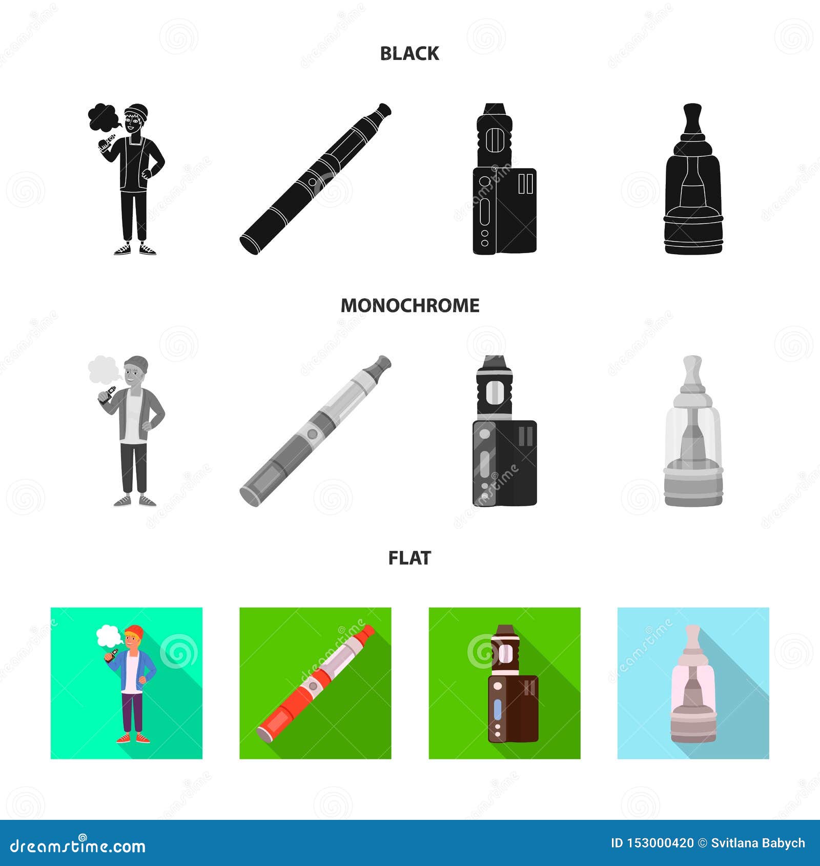 Vector Illustration of Technology and Taste Sign. Collection of ...