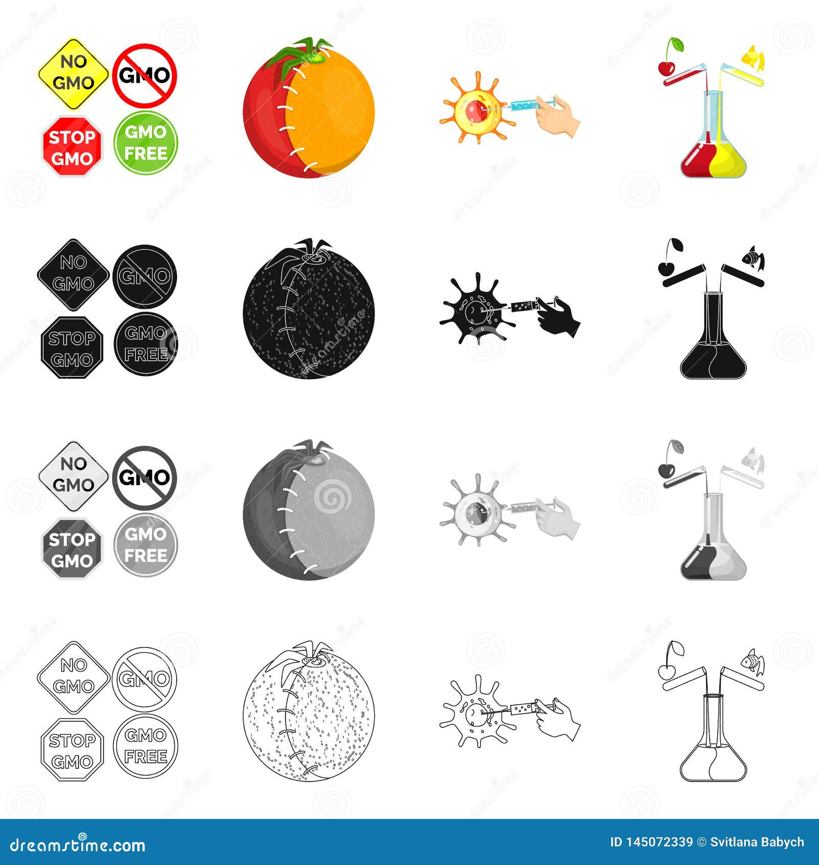 Isolated Object of Test and Synthetic Sign. Collection of Test and ...