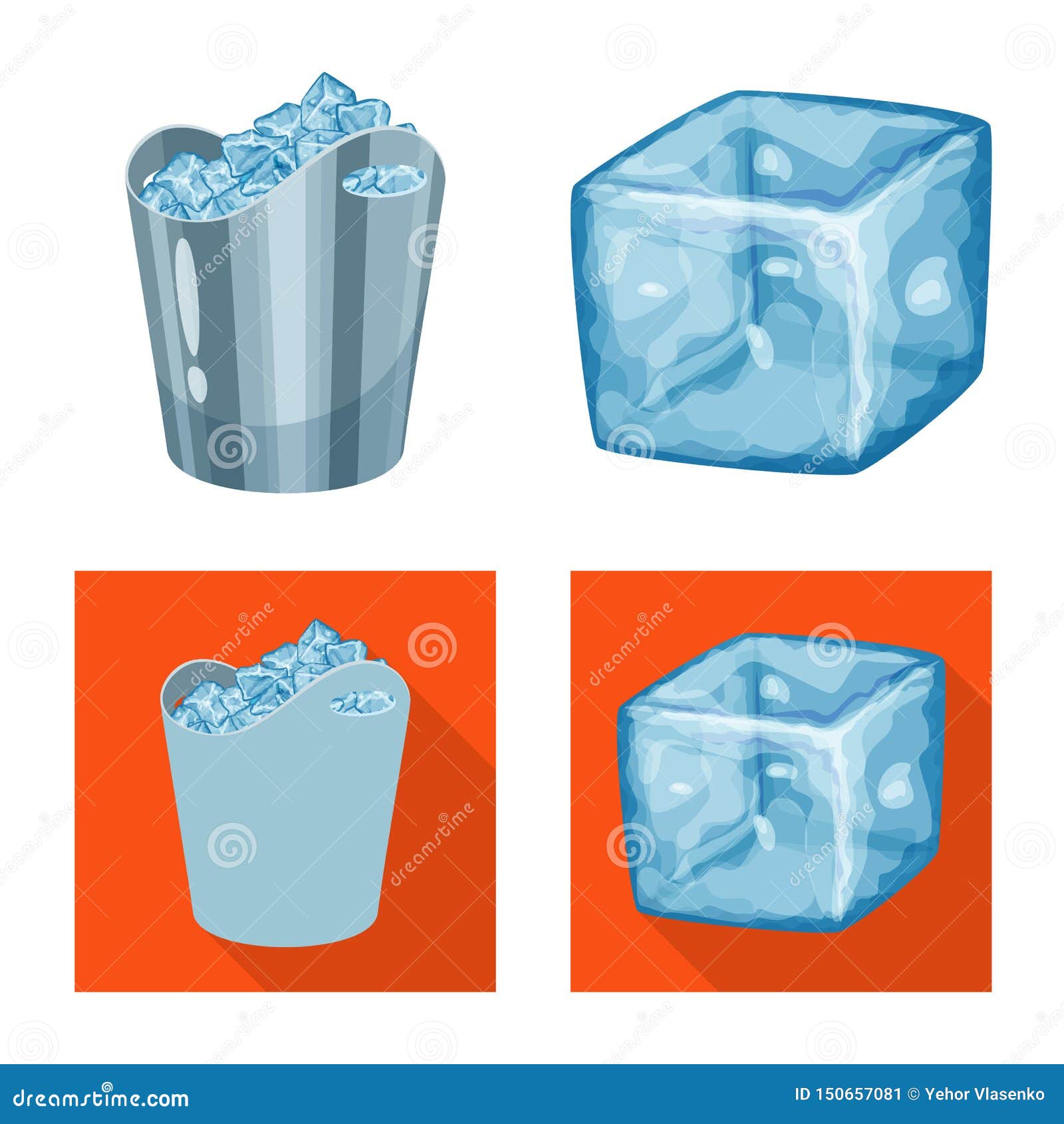 Isolated Object Of Texture And Frozen Symbol Collection Of Texture And
