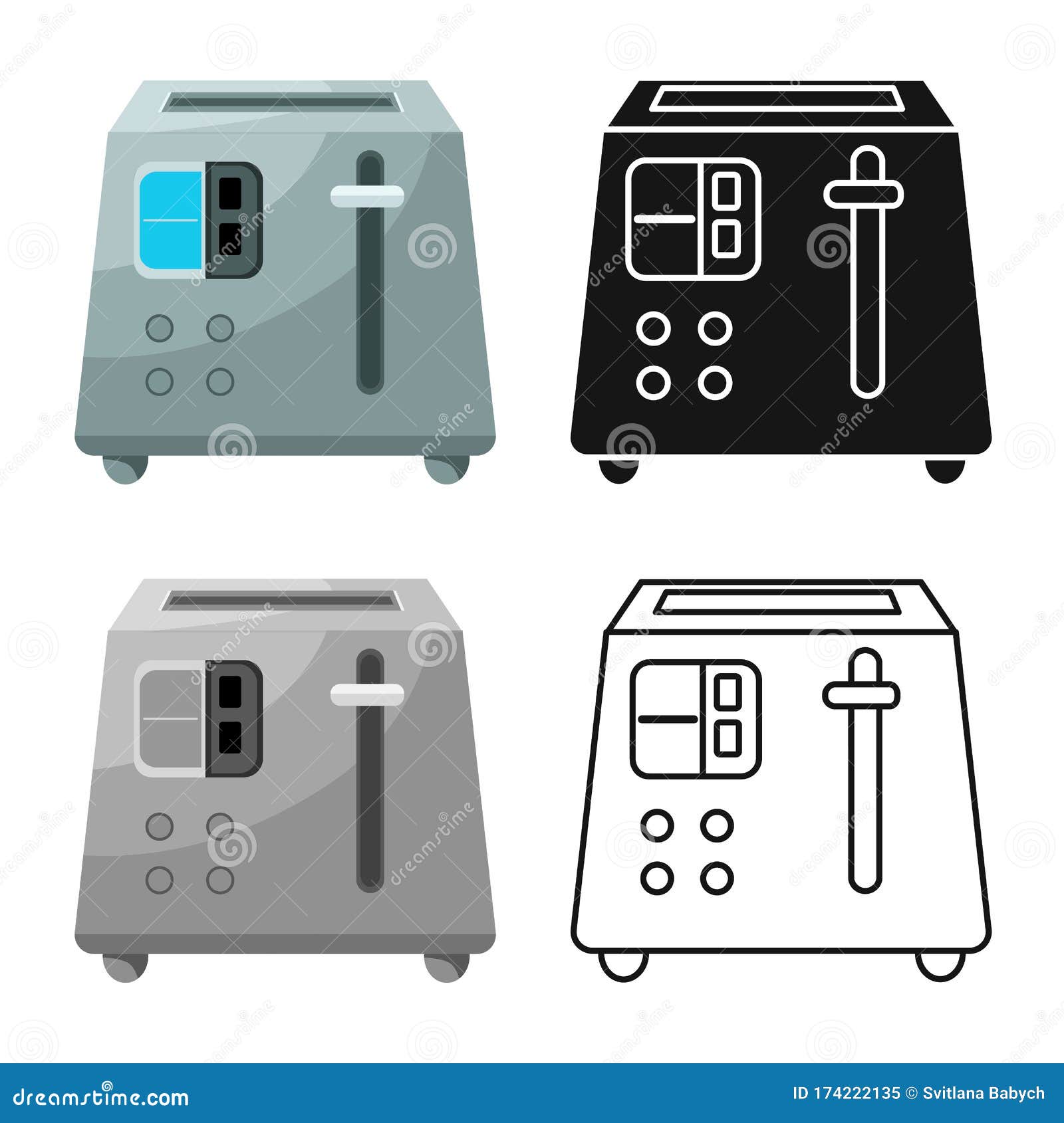 Isolated Object of Toaster and Instrument Symbol. Graphic of Toaster ...
