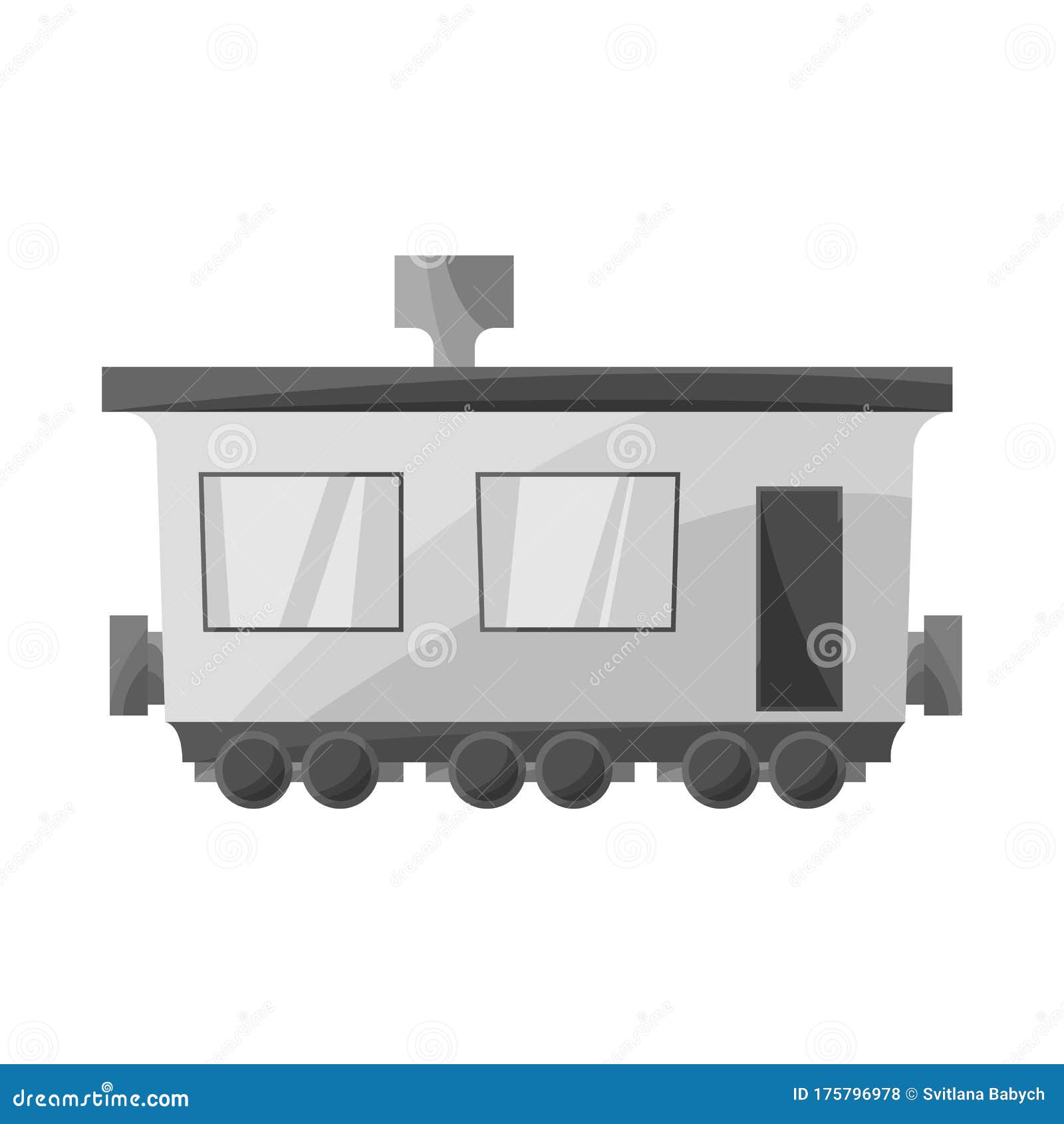 Isolated Object of Train and Wagon Icon. Graphic of Train and Old Stock ...