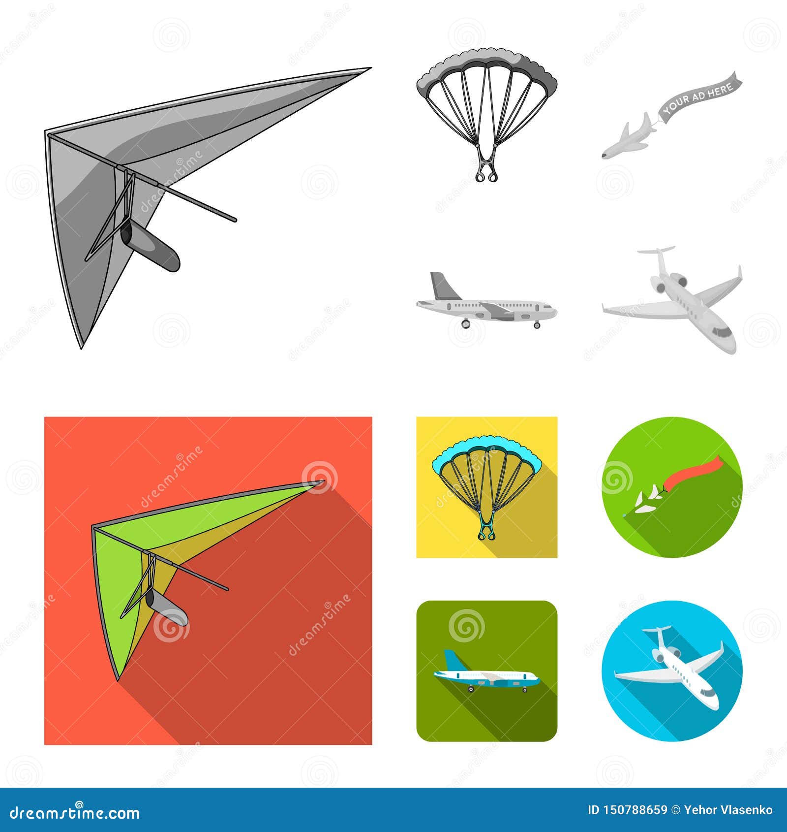 Vector Illustration of Transport and Object Logo. Collection of ...