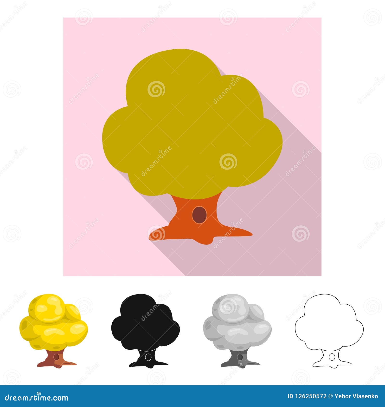 Isolated Object Of Tree And Nature Icon Set Of Tree And Crown Stock