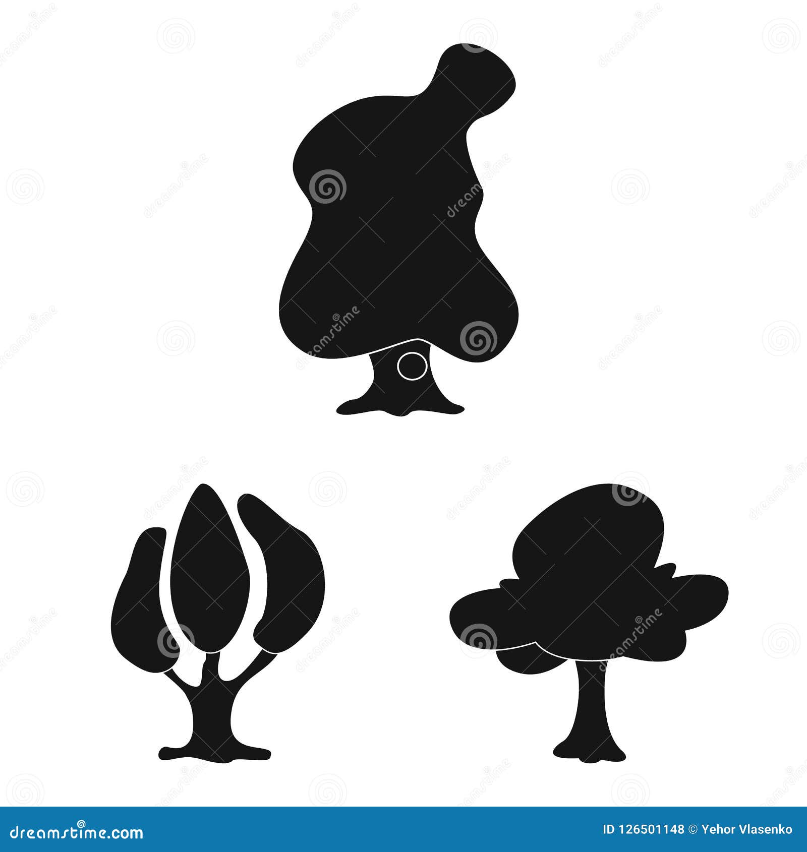 Isolated Object Of Tree And Nature Icon Set Of Tree And Crown Stock