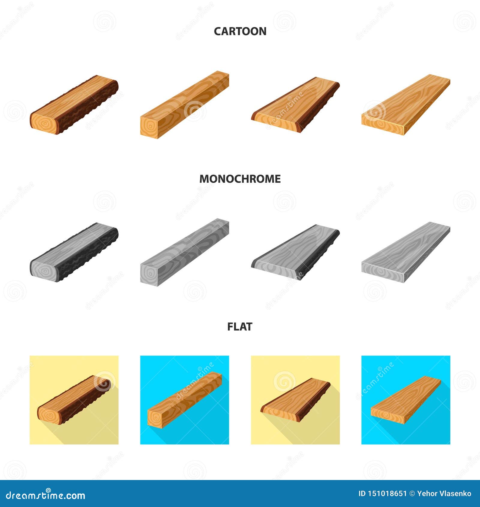Isolated Object Of Tree And Raw Icon Set Of Tree And Construction