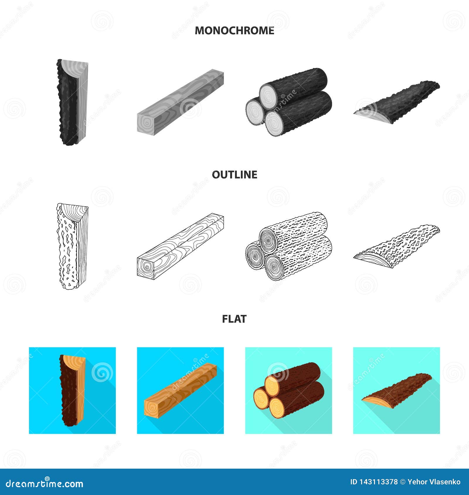 Isolated Object Of Tree And Raw Logo Set Of Tree And Construction