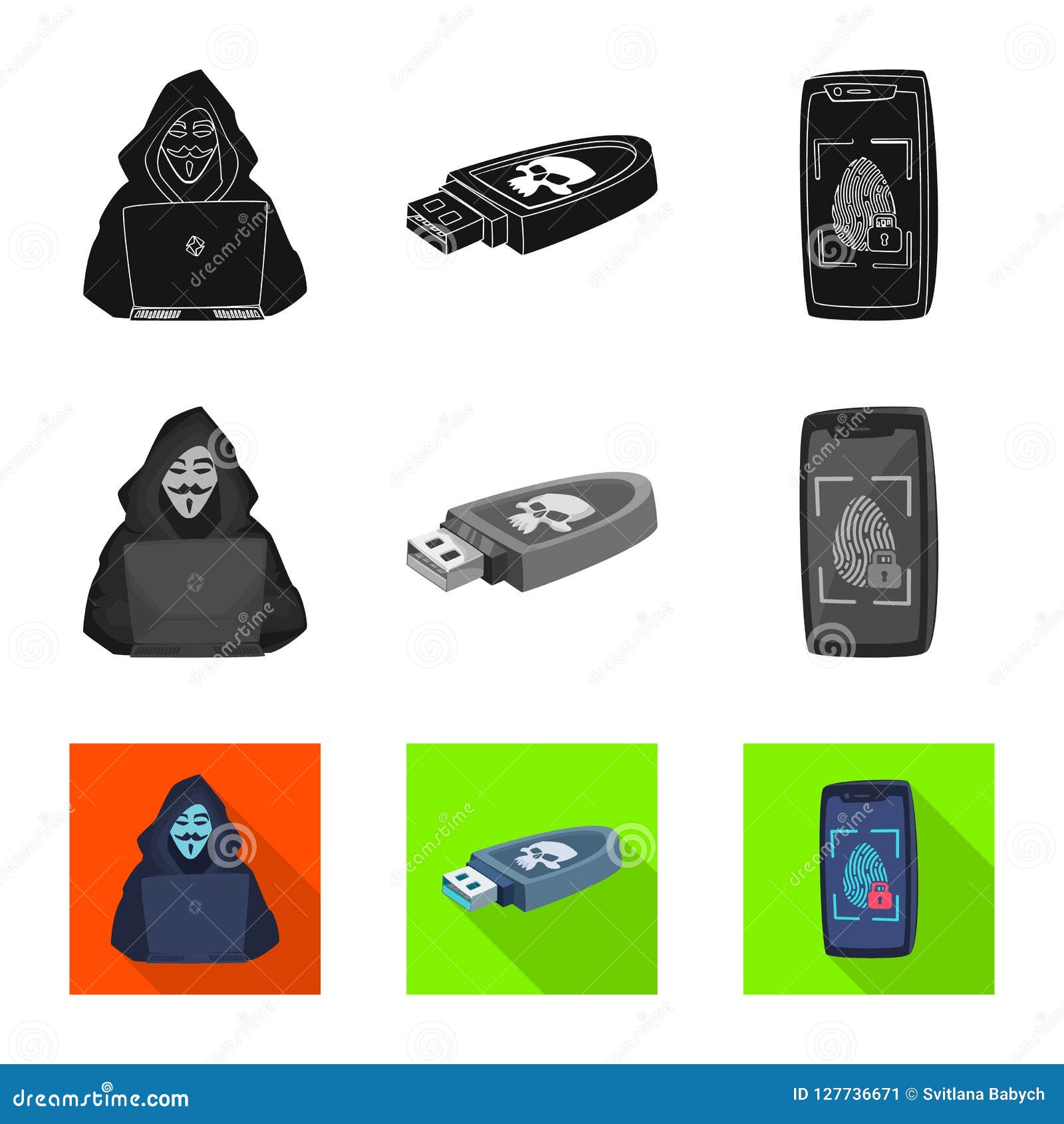 Vector Illustration of Virus and Secure Logo. Set of Virus and Cyber ...