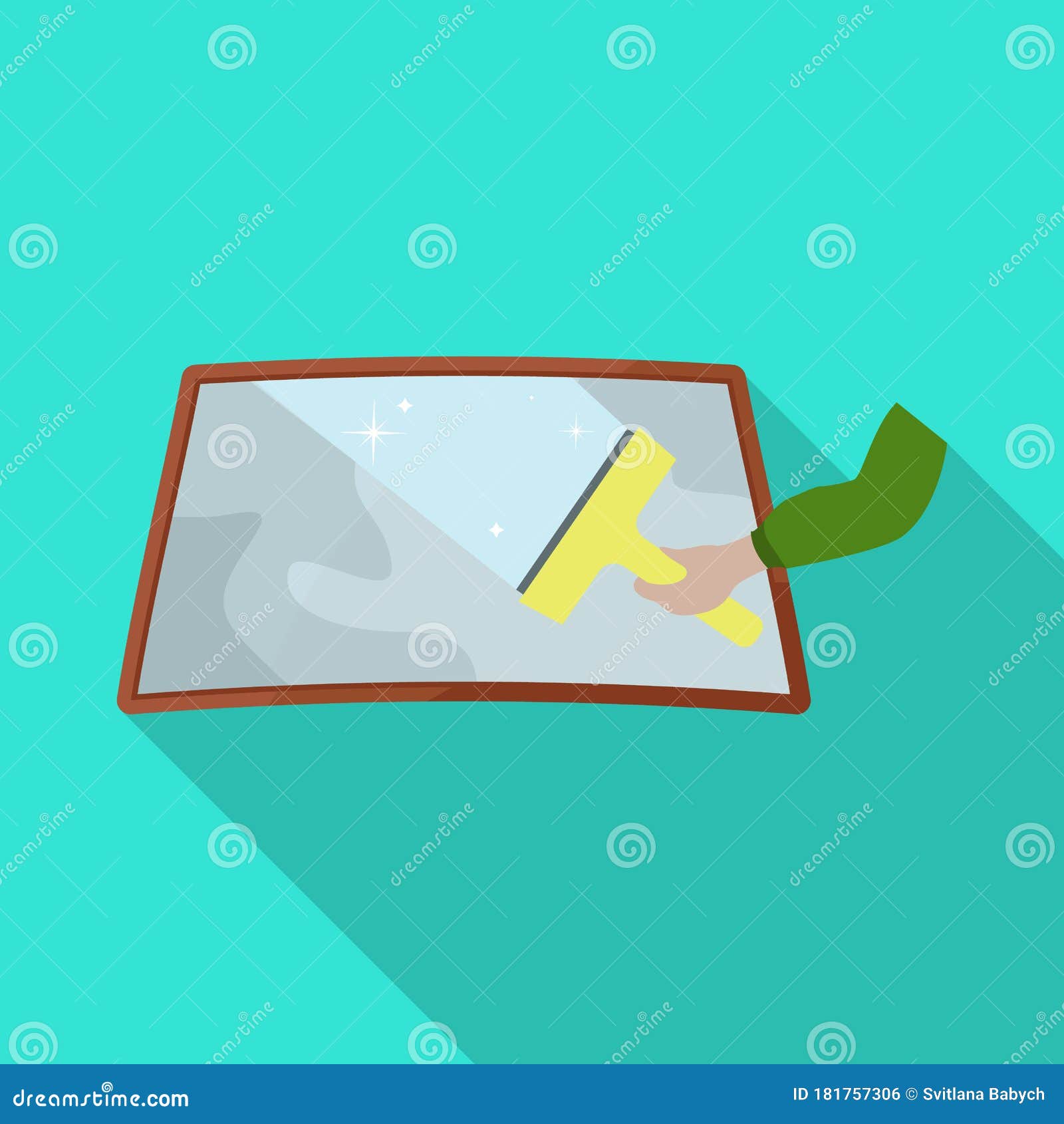 Isolated Object of Windscreen and Clean Logo. Set of Windscreen and Car ...