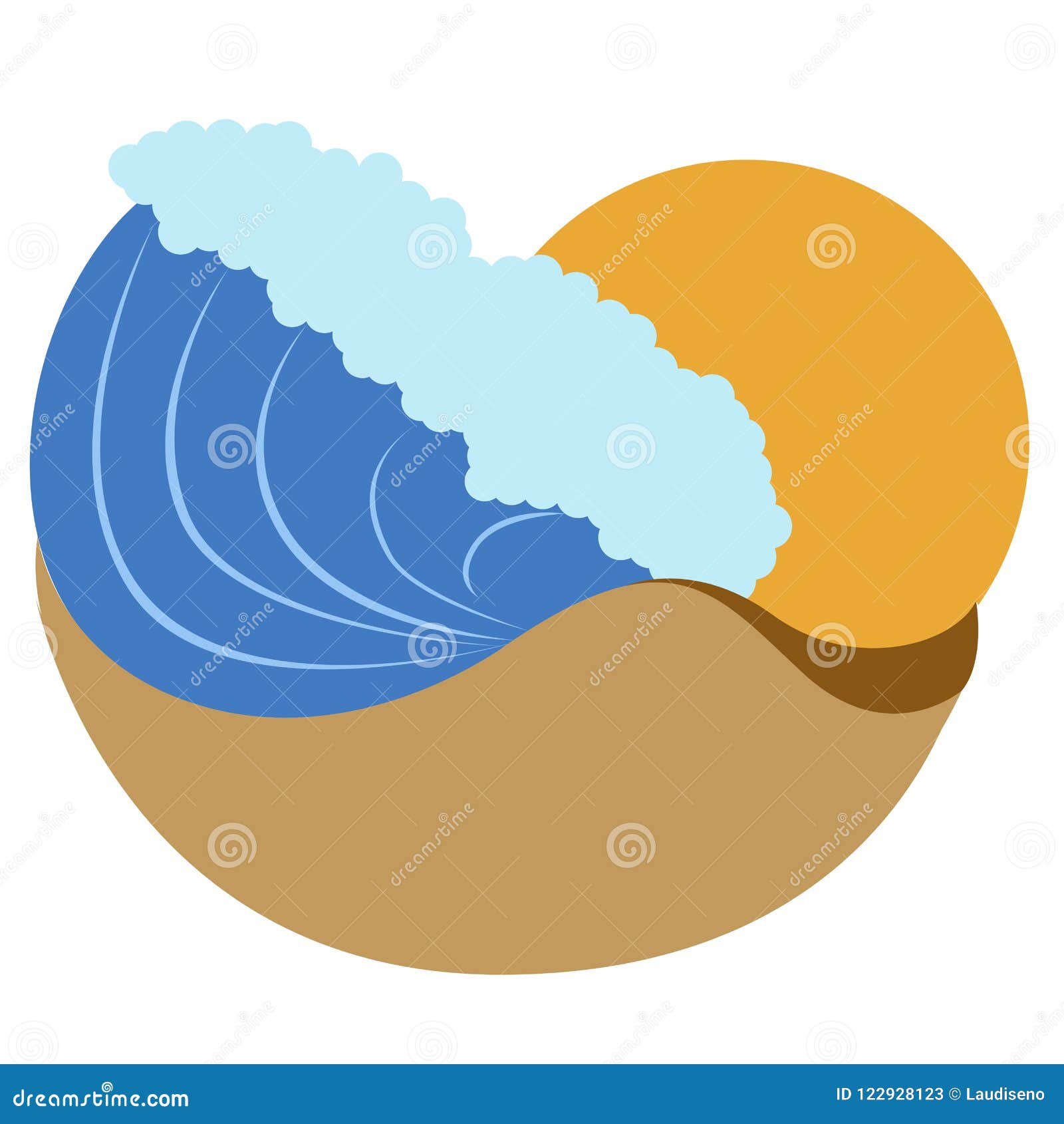 Isolated ocean wave icon stock vector. Illustration of weather - 122928123