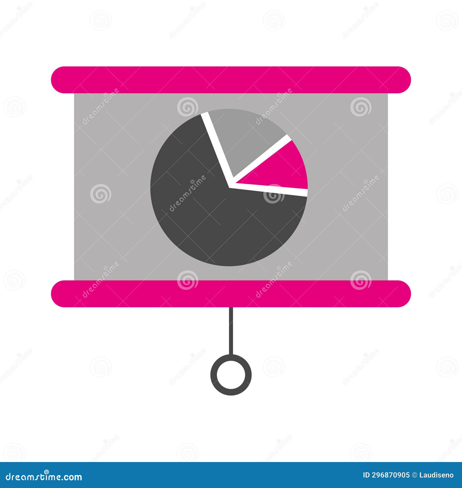 Isolated Office Dashboard with Business Graph Icon Vector Stock Vector ...