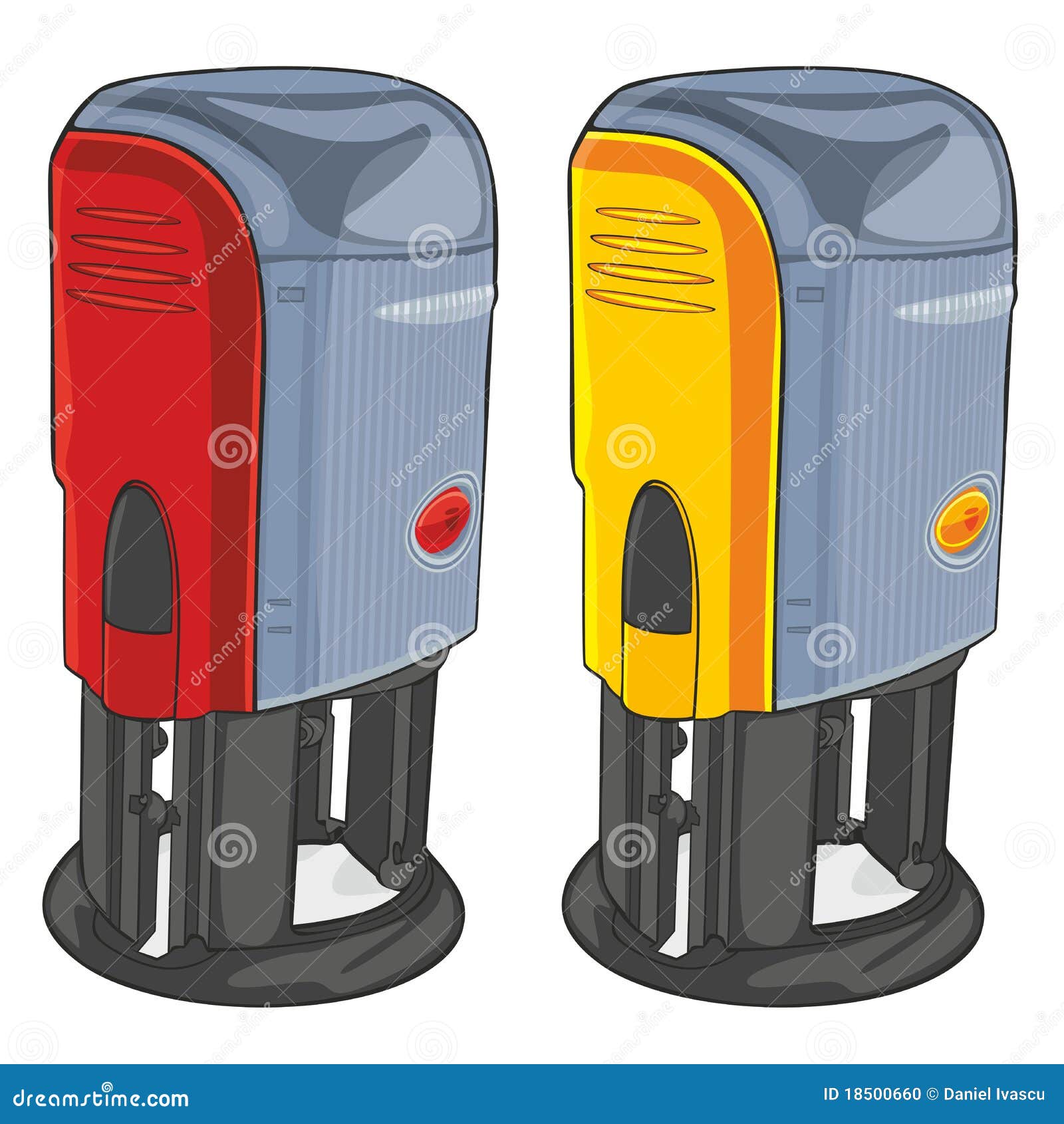 Isolated office stampers stock vector. Illustration of seal - 18500660