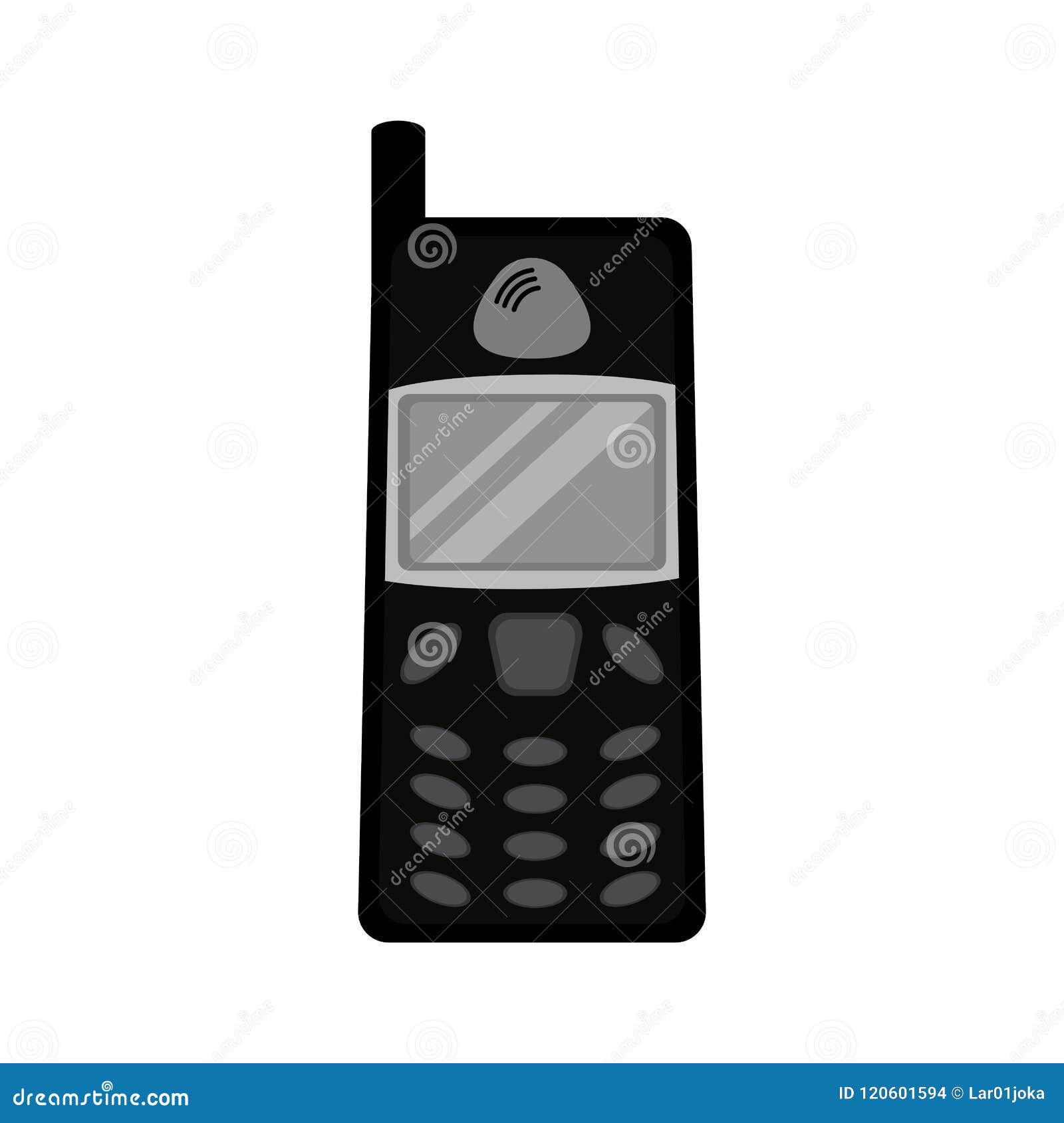 Isolated Old Cellphone Icon Stock Vector - Illustration of wireless ...