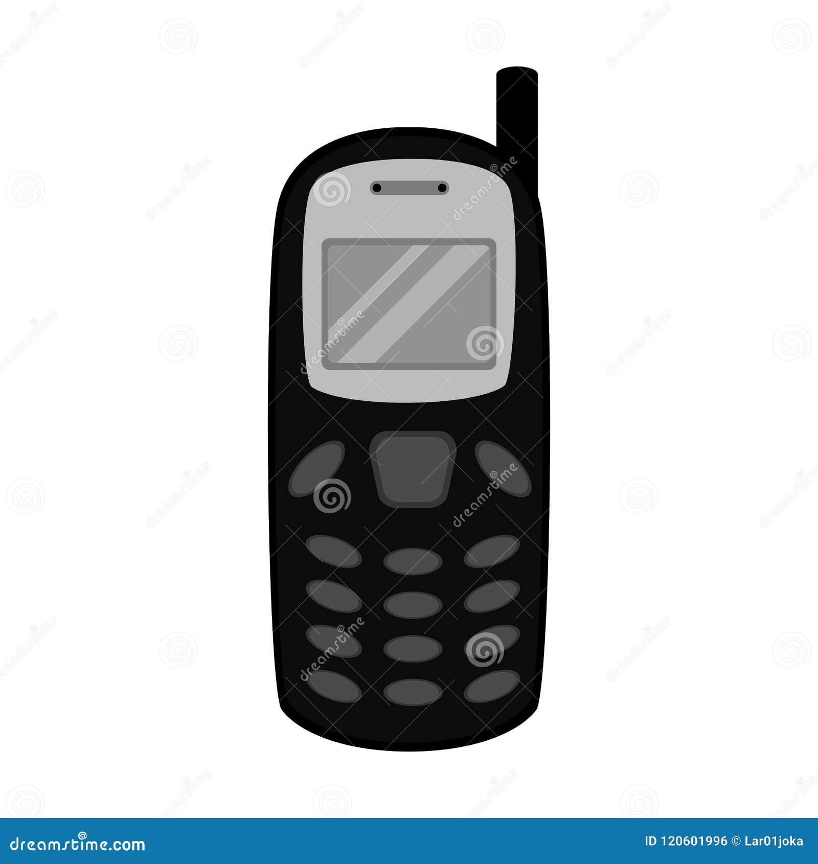 Isolated Old Cellphone Icon Stock Vector - Illustration of wireless ...