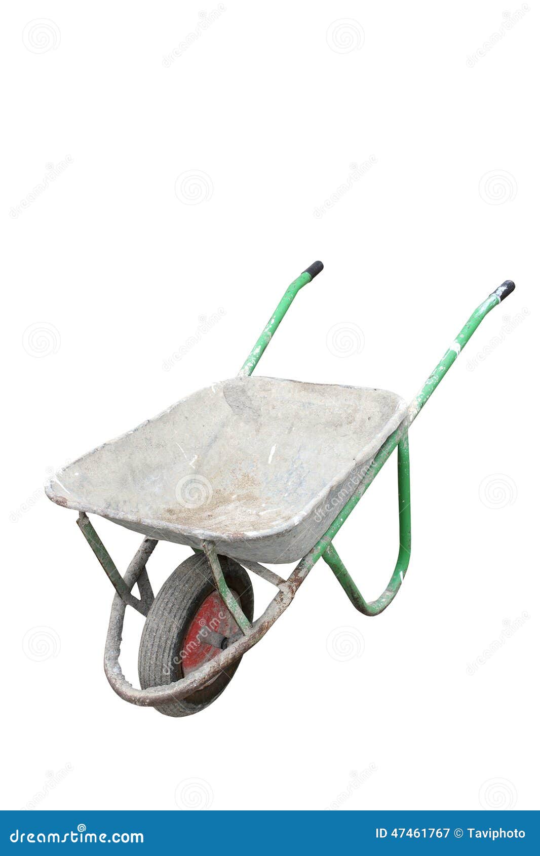 Isolated Old Dirty Wheelbarrow Stock Image - Image of construction ...