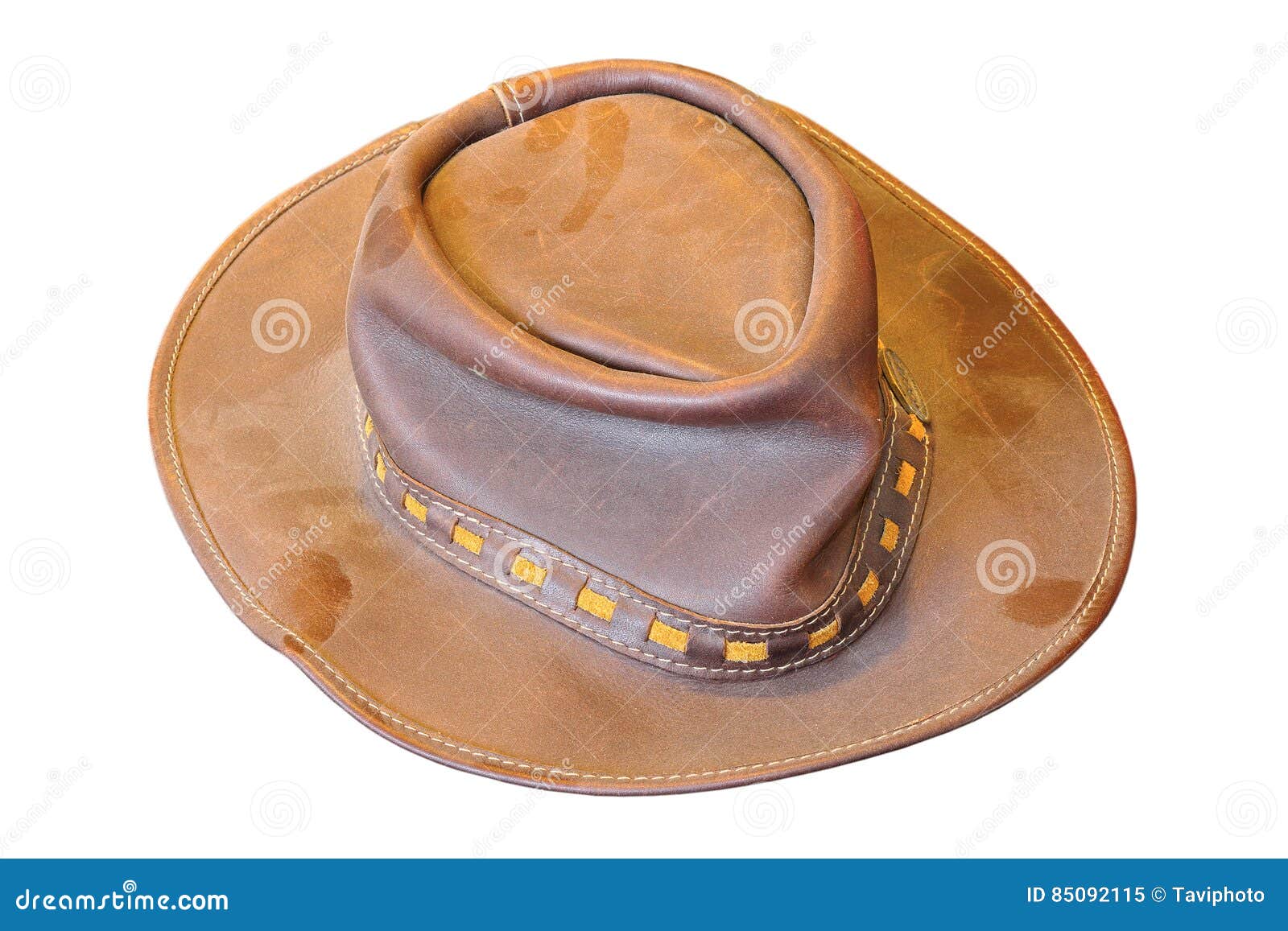 Isolated old dusty hat stock image. Image of leather - 85092115