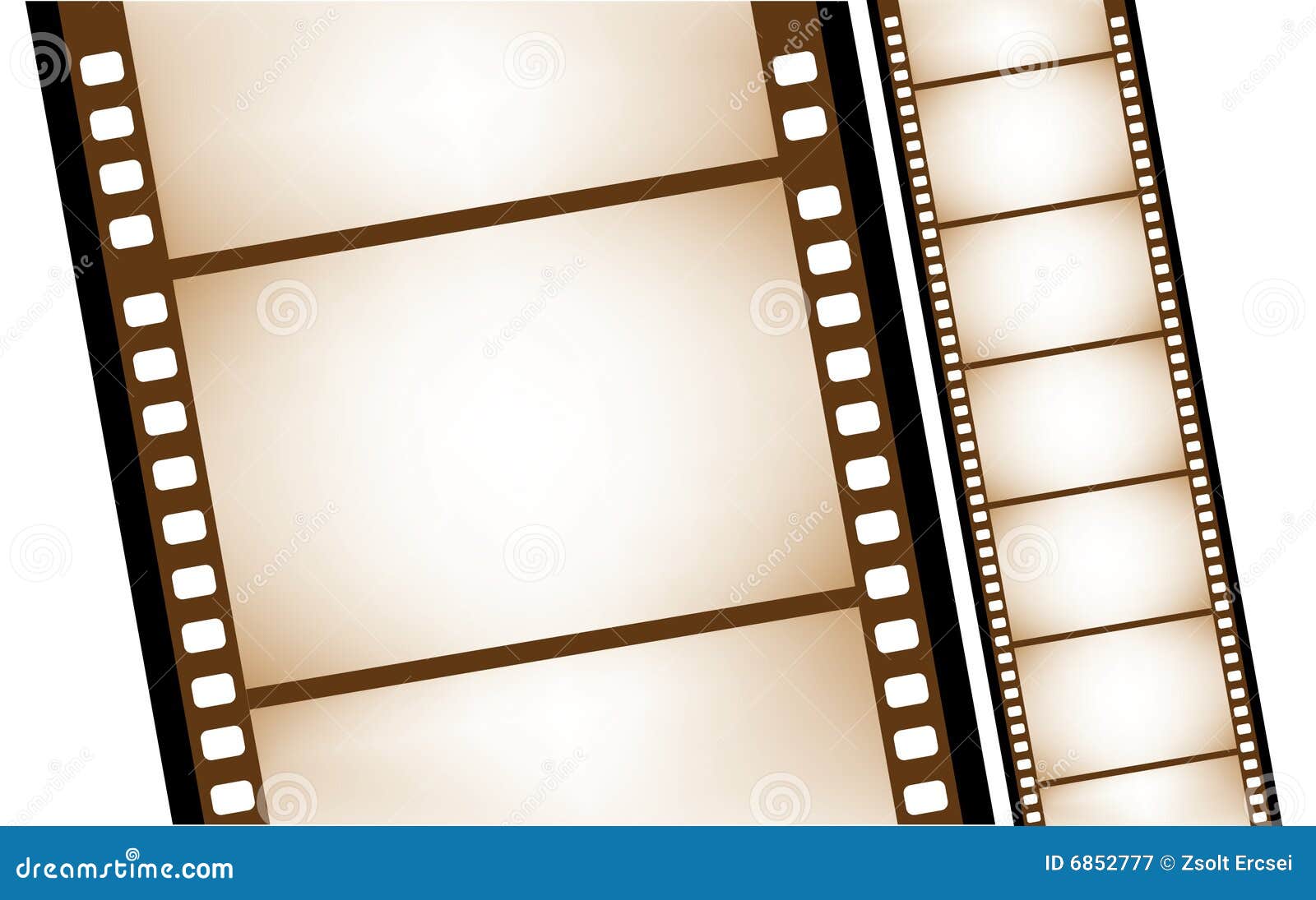 Isolated Old Filmstrip in Vector Stock Vector - Illustration of border ...