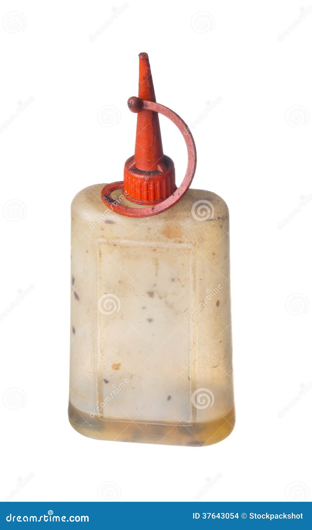 Isolated Old Greasy Oil Can Stock Photo - Image of dirt, white: 37643054