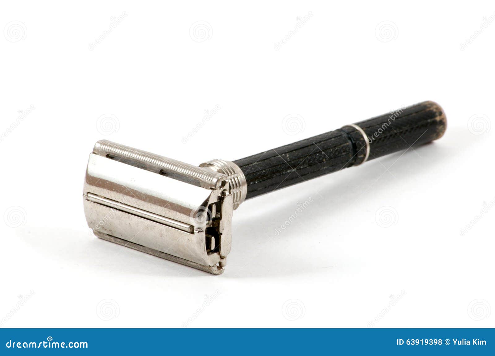 Isolated old razor front stock photo. Image of shave - 63919398