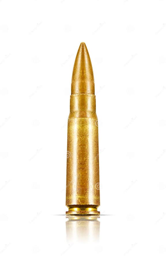 Isolated Old Rifle Bullet stock image. Image of arsenal - 18149939