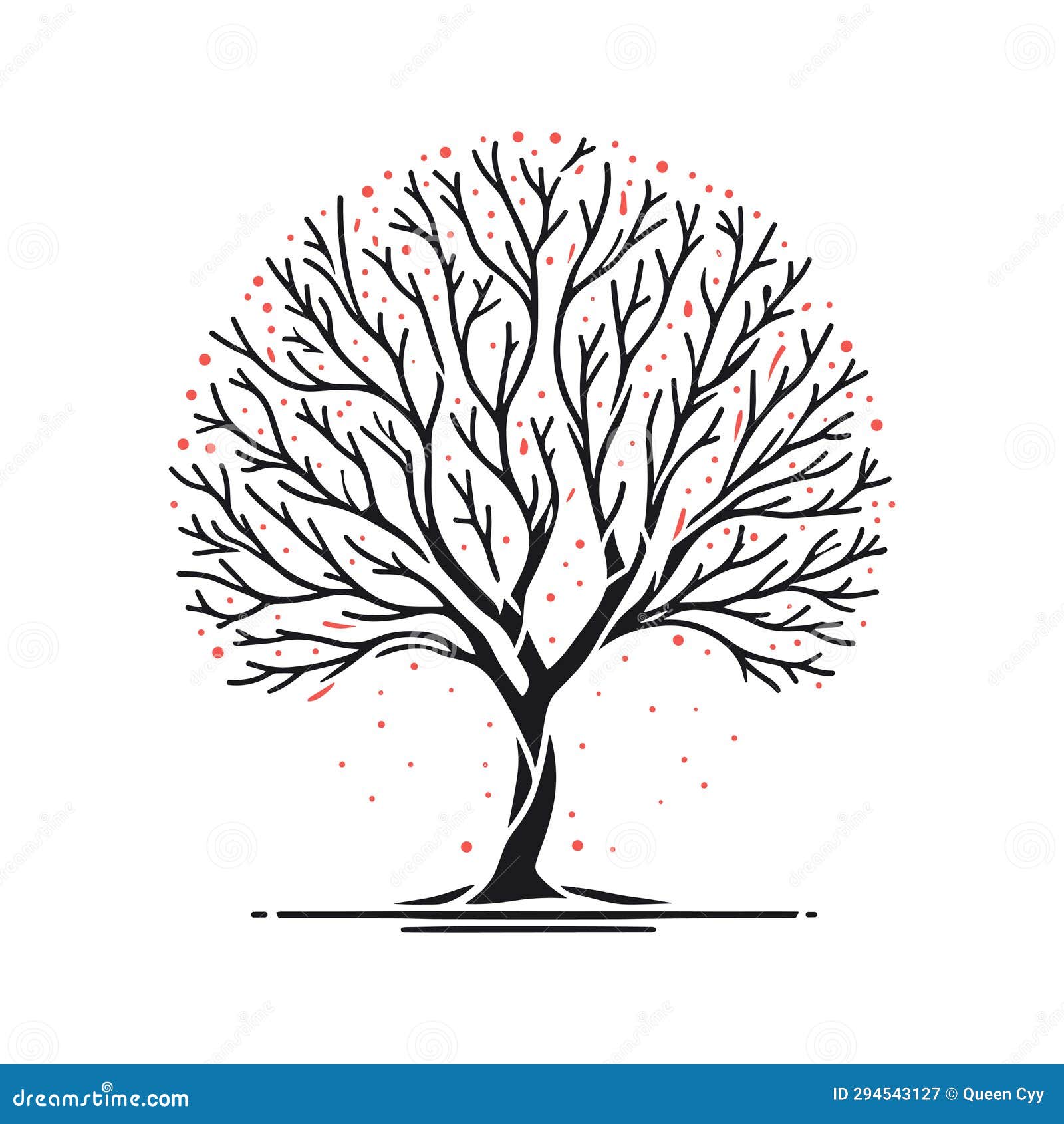 Isolated Old Tree, Vector Illustration Stock Vector - Illustration of ...