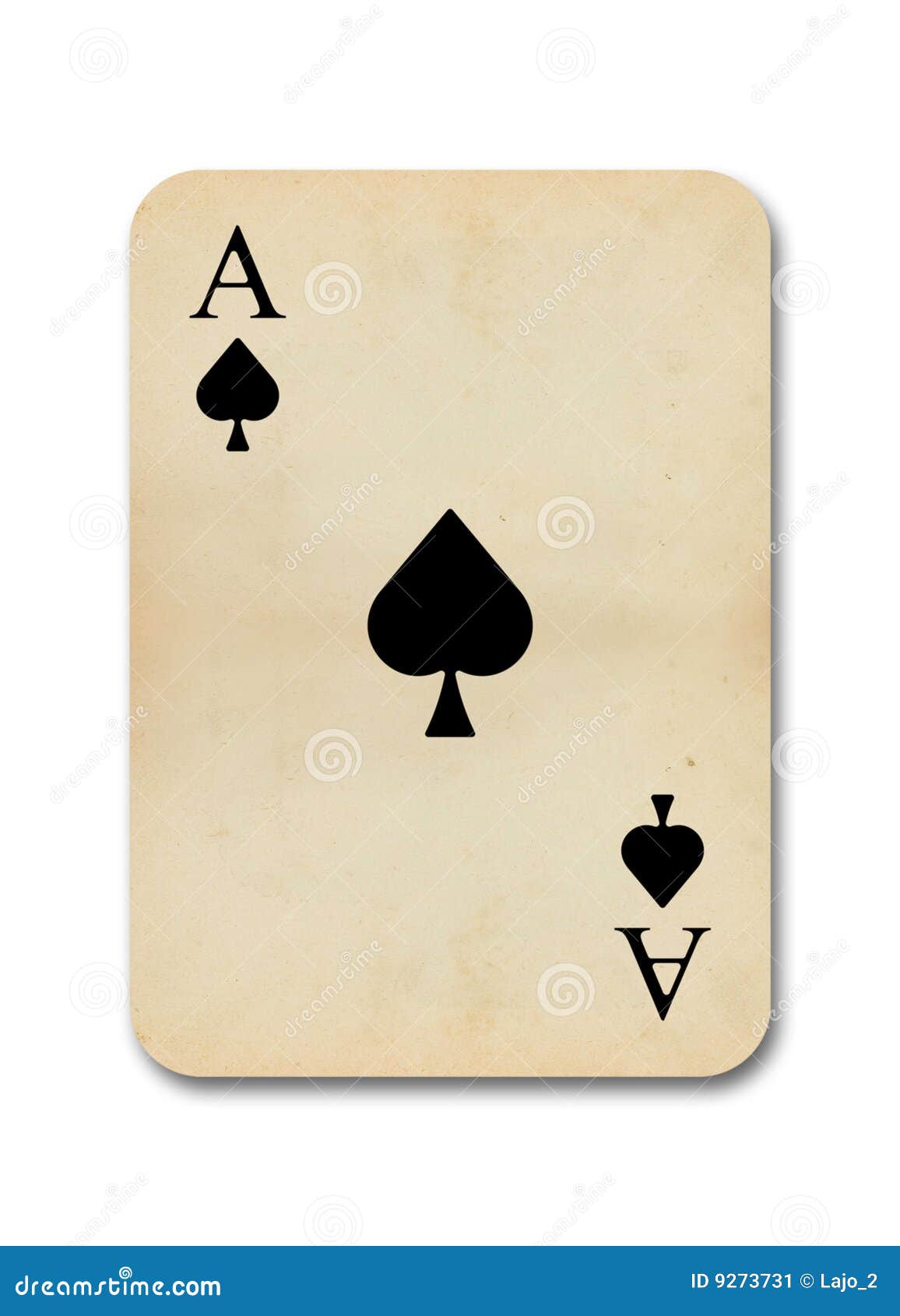 Isolated Old Vintage Aces Card Stock Illustration - Illustration of ...