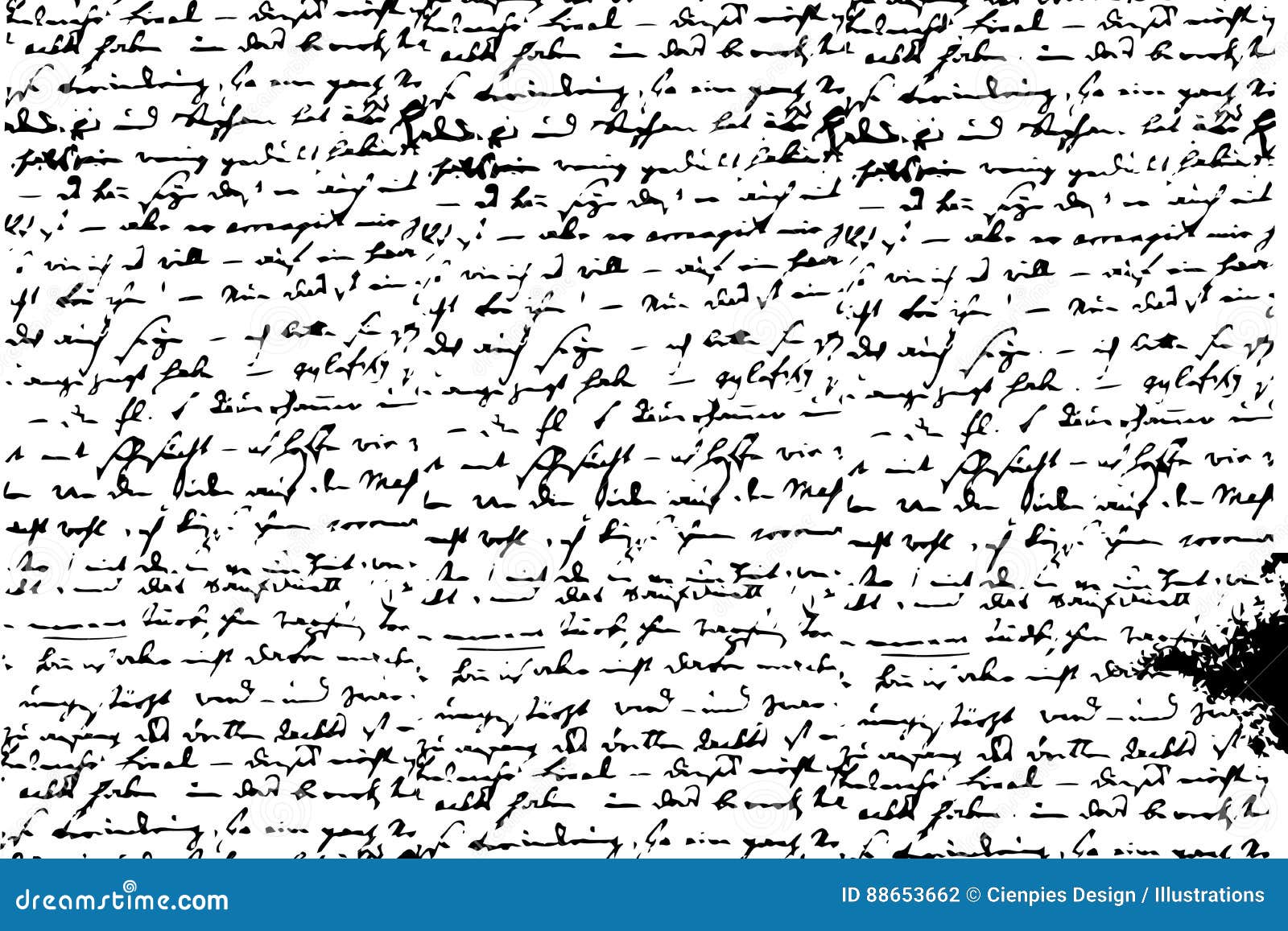 Isolated Old Writing Grunge Texture Background Stock Vector ...