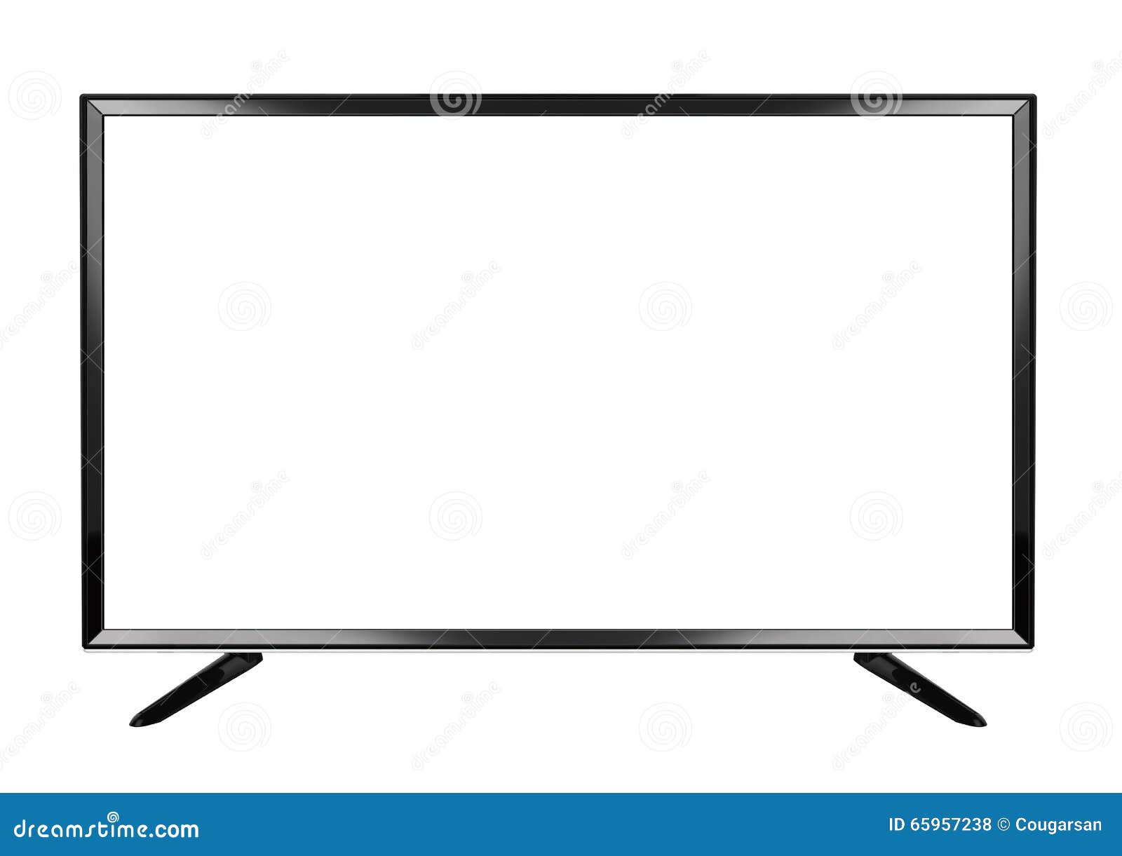 Isolated OLED Flat Smart TV on White Background Stock Photo - Image of ...