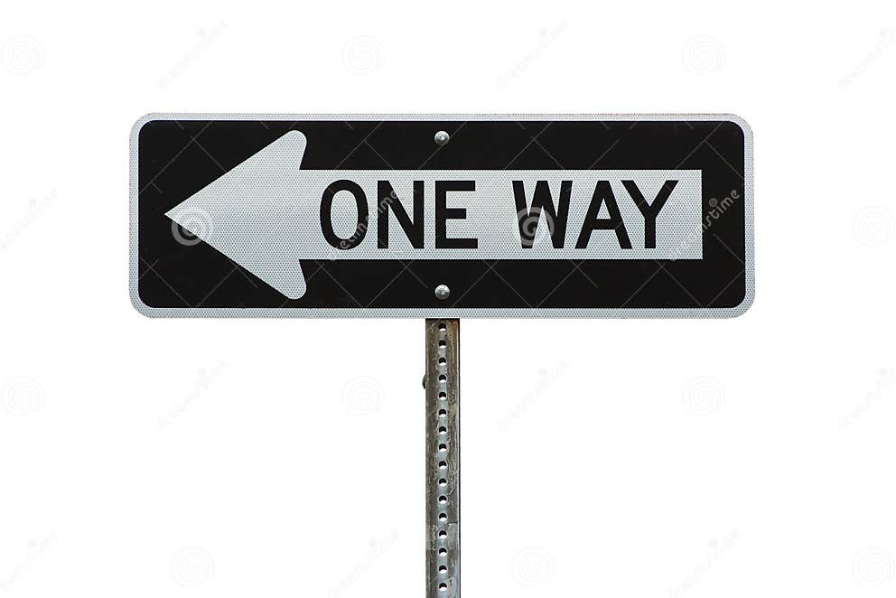 Isolated one way sign stock image. Image of background - 4908327