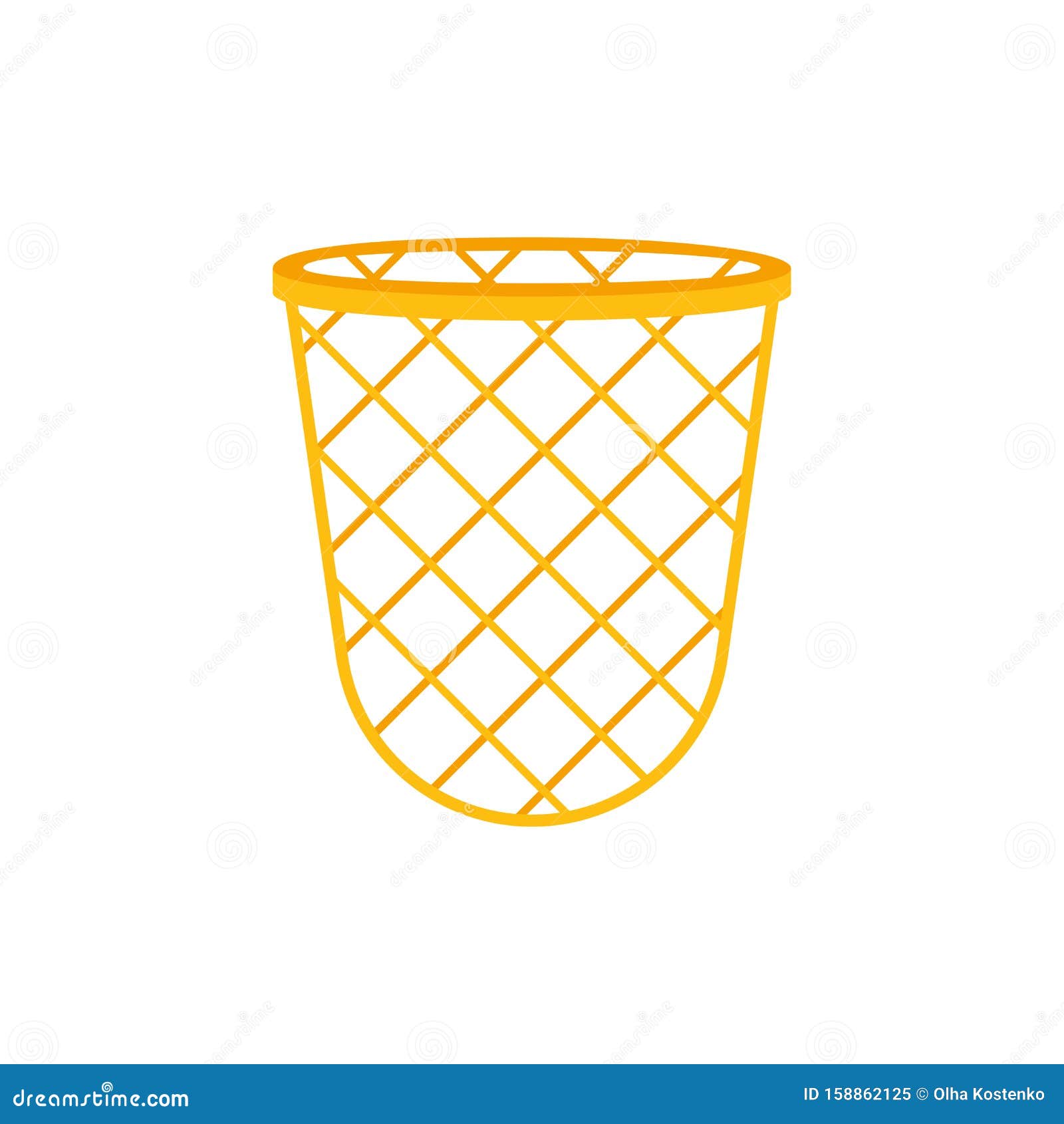 Isolated Open Bin for Garbage Icon Office Element Stock Vector ...