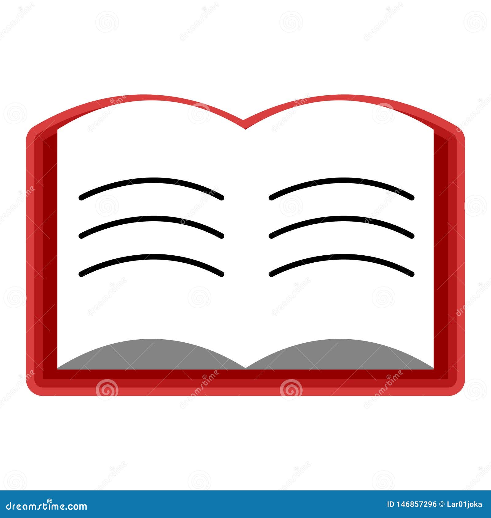 Isolated Open Book Symbol on White Background Stock Vector ...