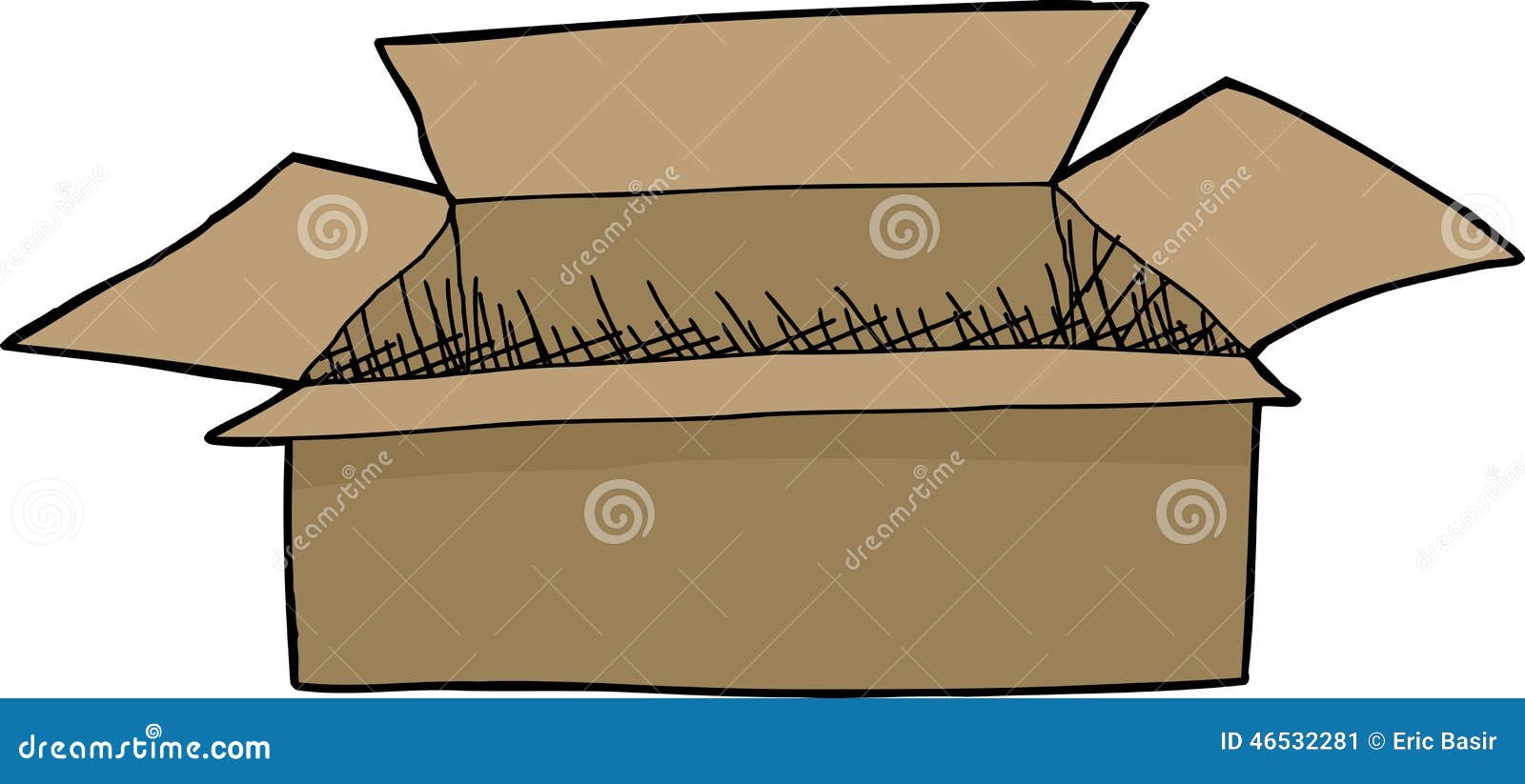 Isolated Open Box stock vector. Illustration of drawn - 46532281