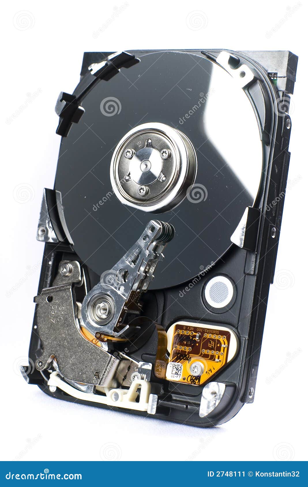 Isolated open Hard Drive stock image. Image of disk, information - 2748111