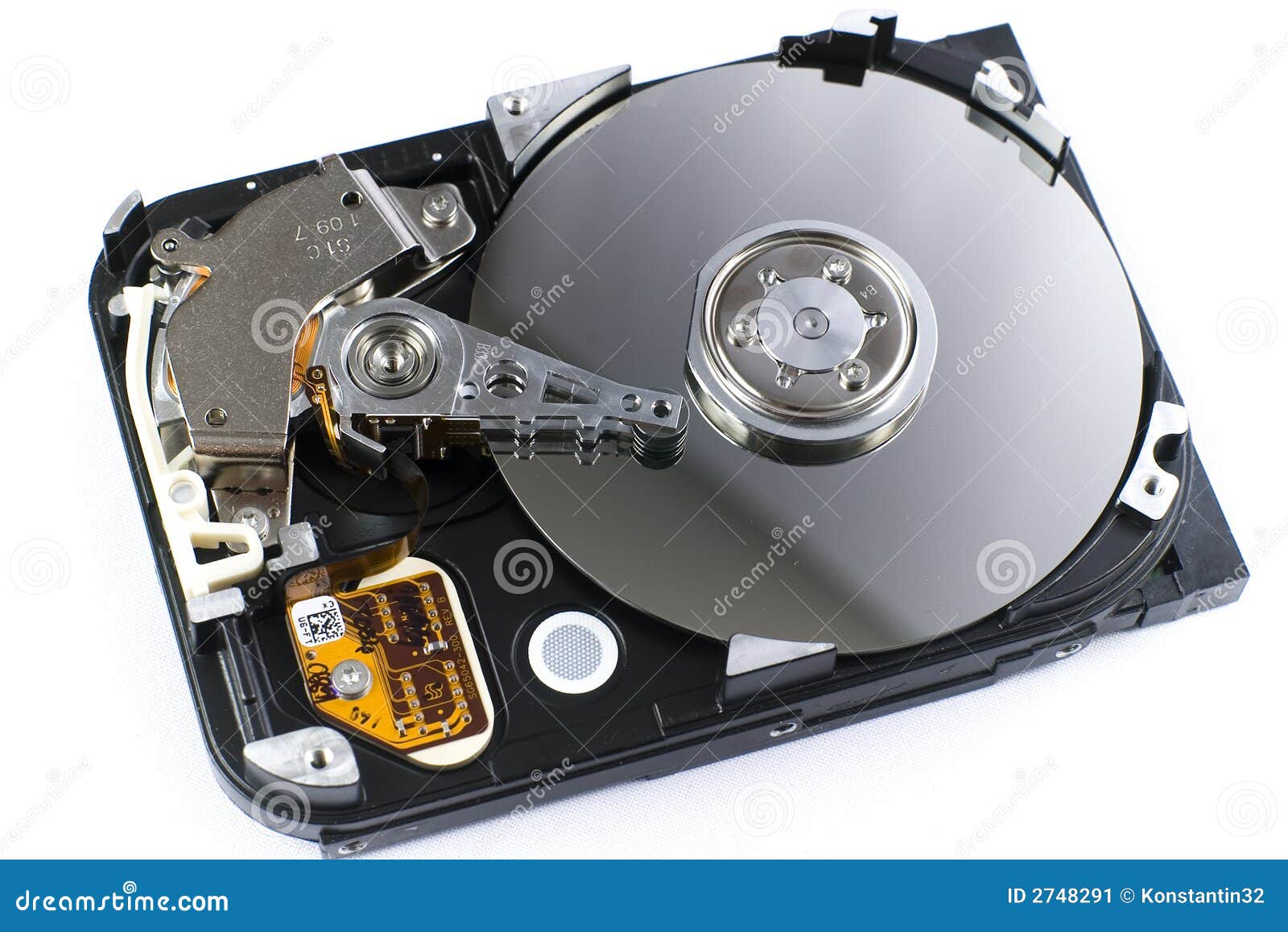 Isolated Open Hard Drive Stock Image - Image: 2748291