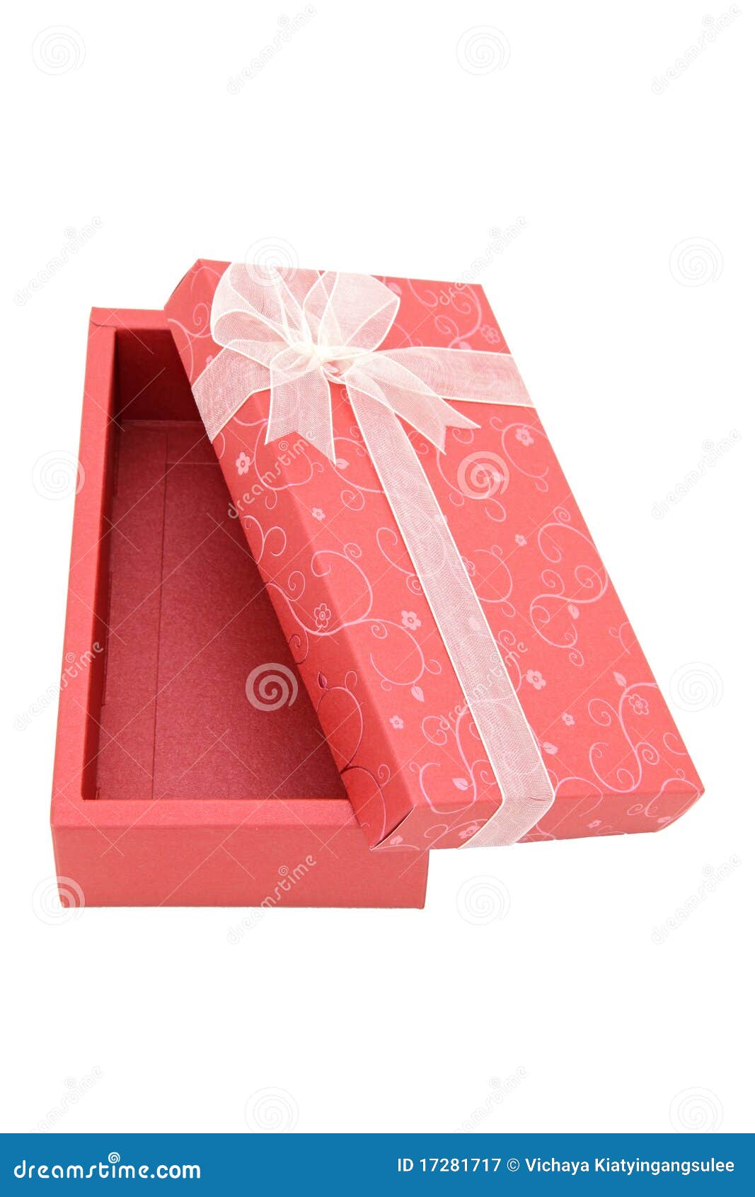 Isolated Open Red Holiday Gift Box Stock Image - Image of holiday ...