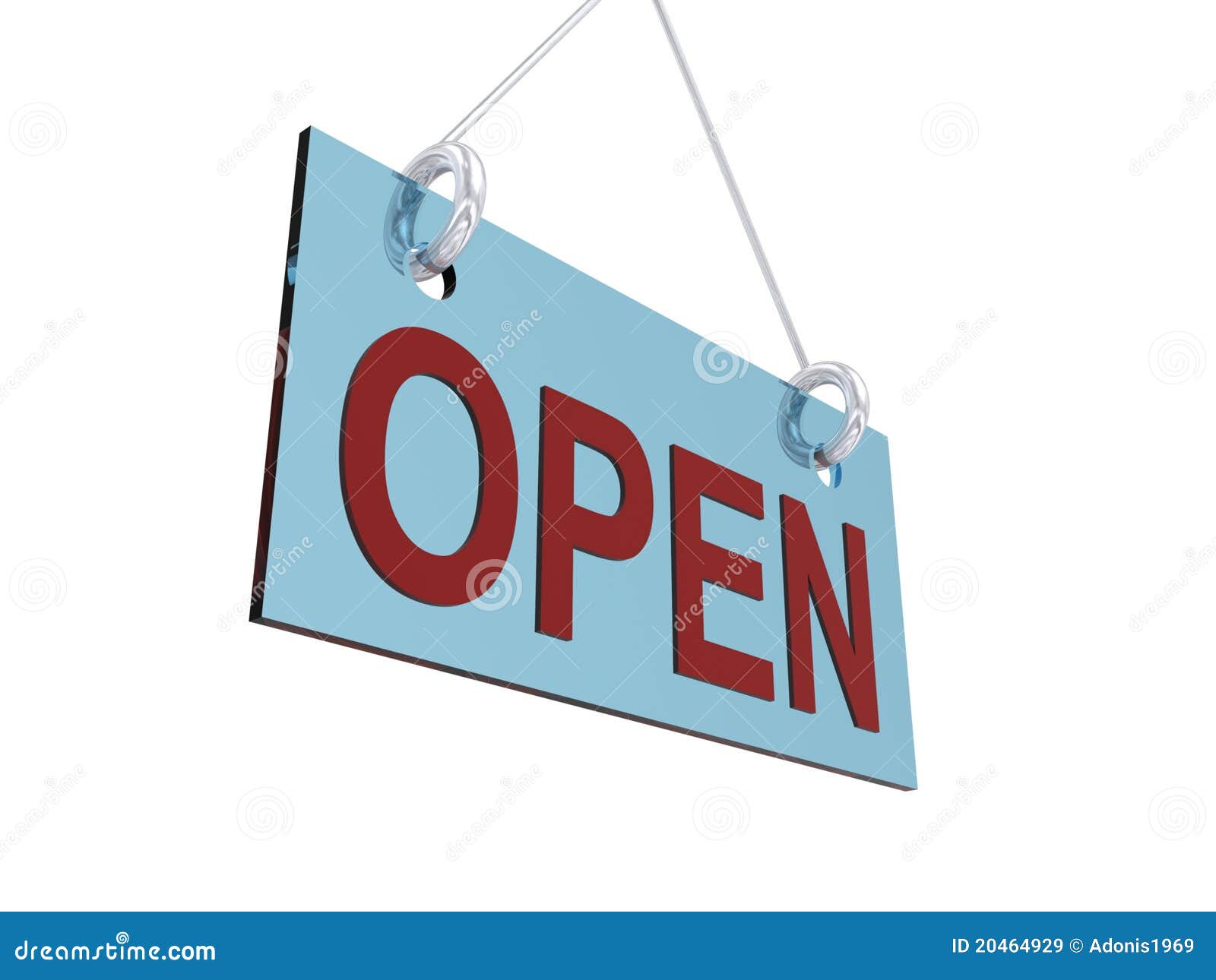 Isolated open sign stock illustration. Illustration of hanging - 20464929