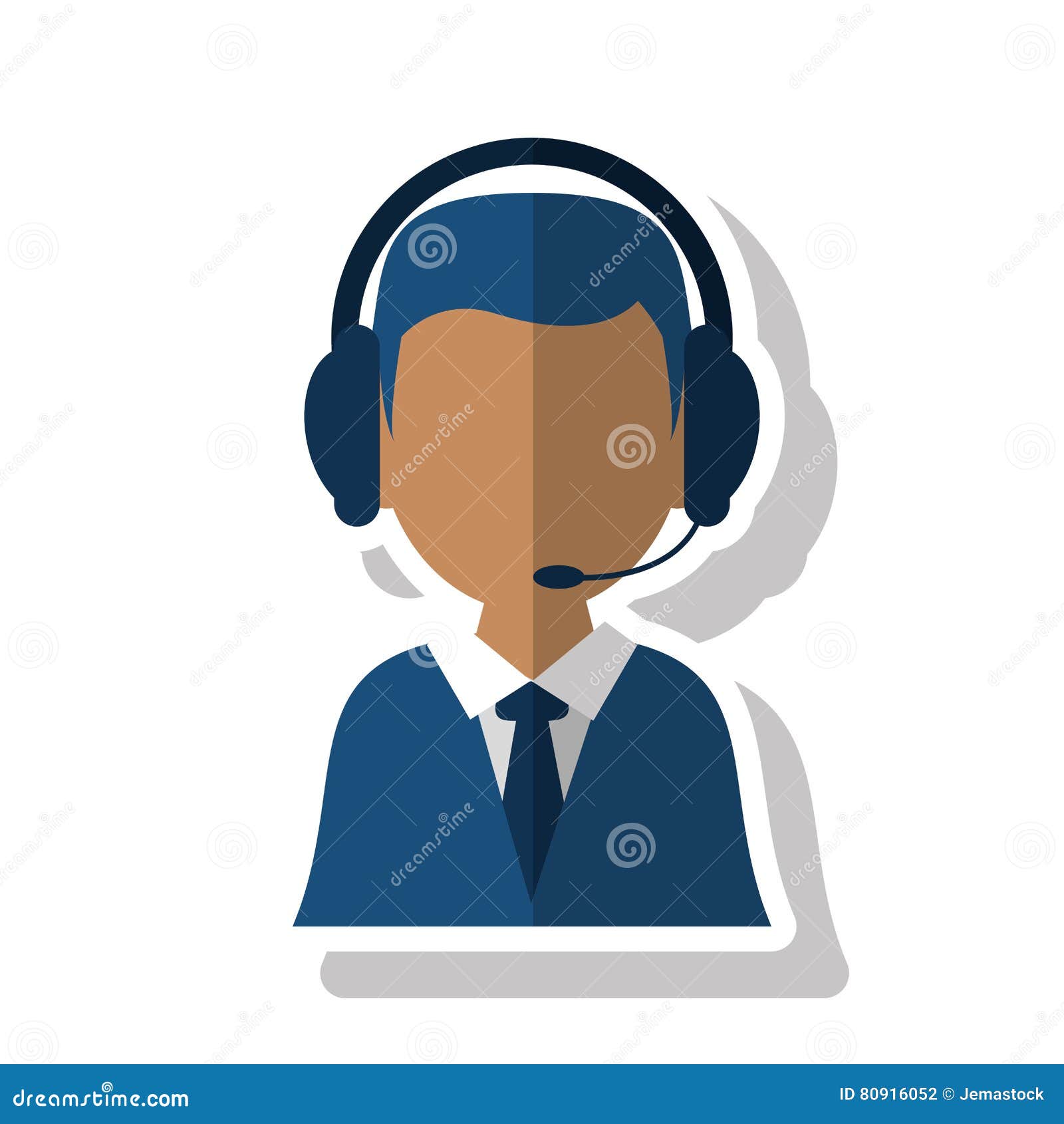 Isolated Operator Man Design Stock Vector - Illustration of ...