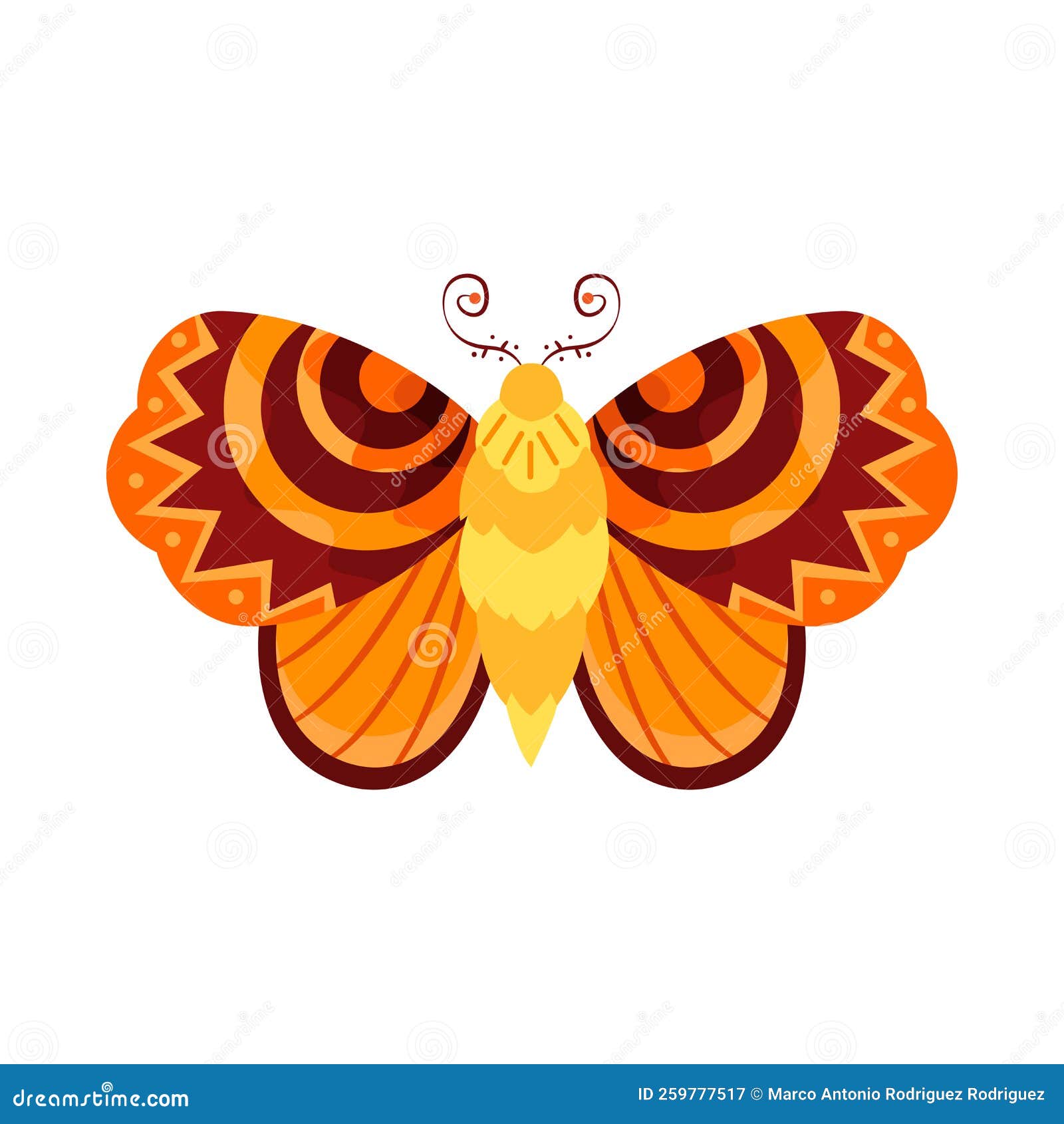 Isolated Orange Butterfly Vector Illustration Stock Vector ...