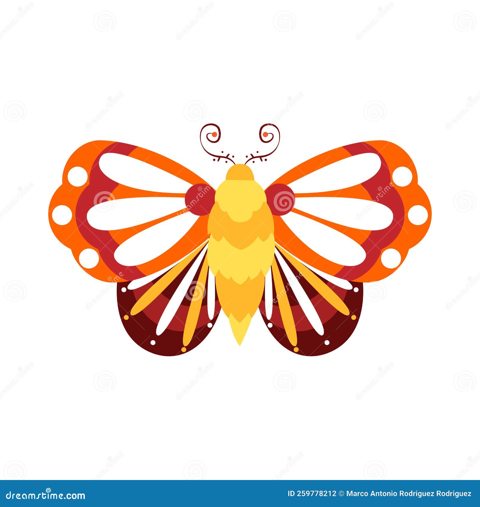 Isolated Orange Butterfly Vector Illustration Stock Vector ...