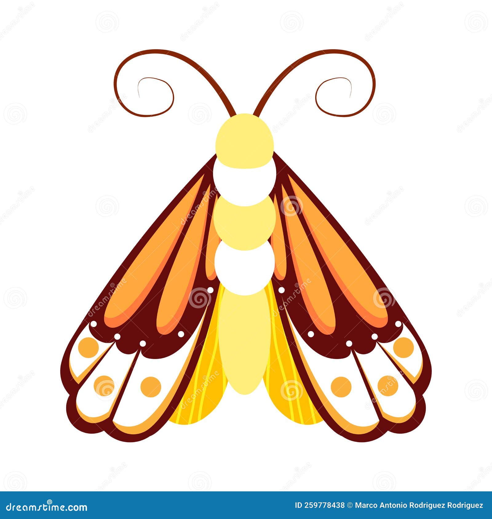 Isolated Orange Butterfly Vector Illustration Stock Vector ...